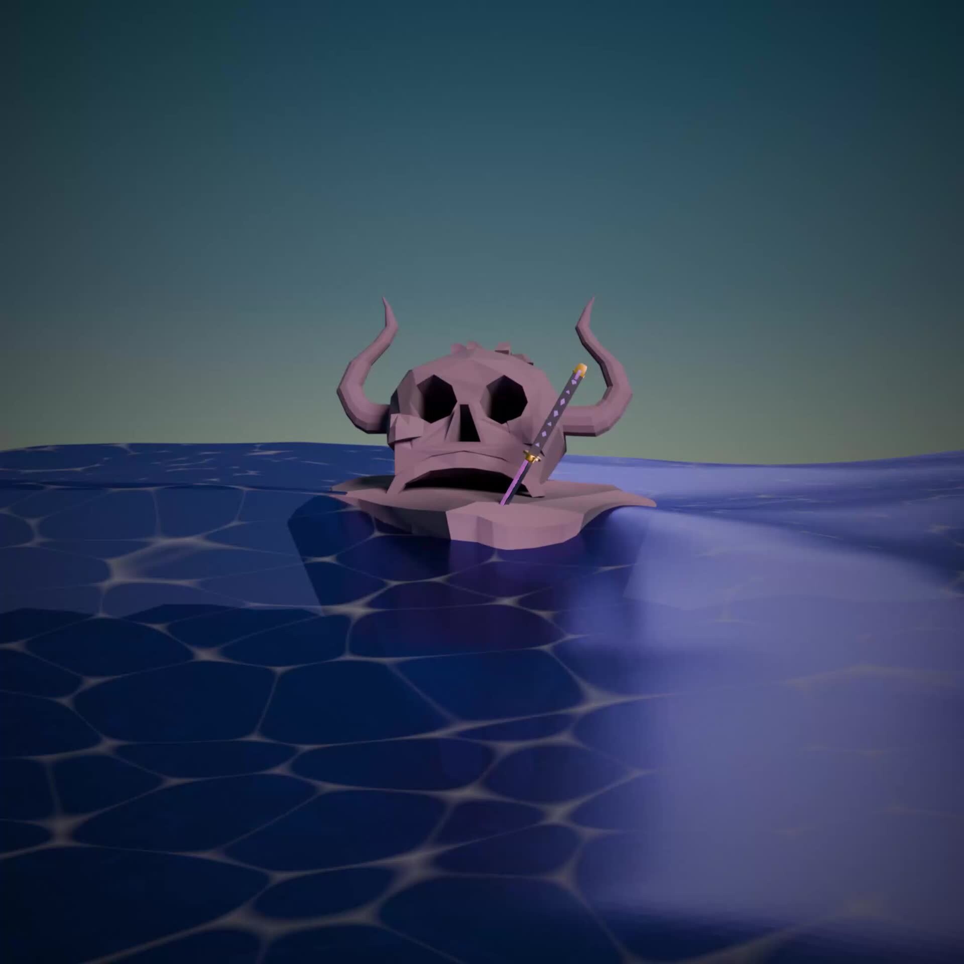 ArtStation - 3D lowpoly loop animation. One piece