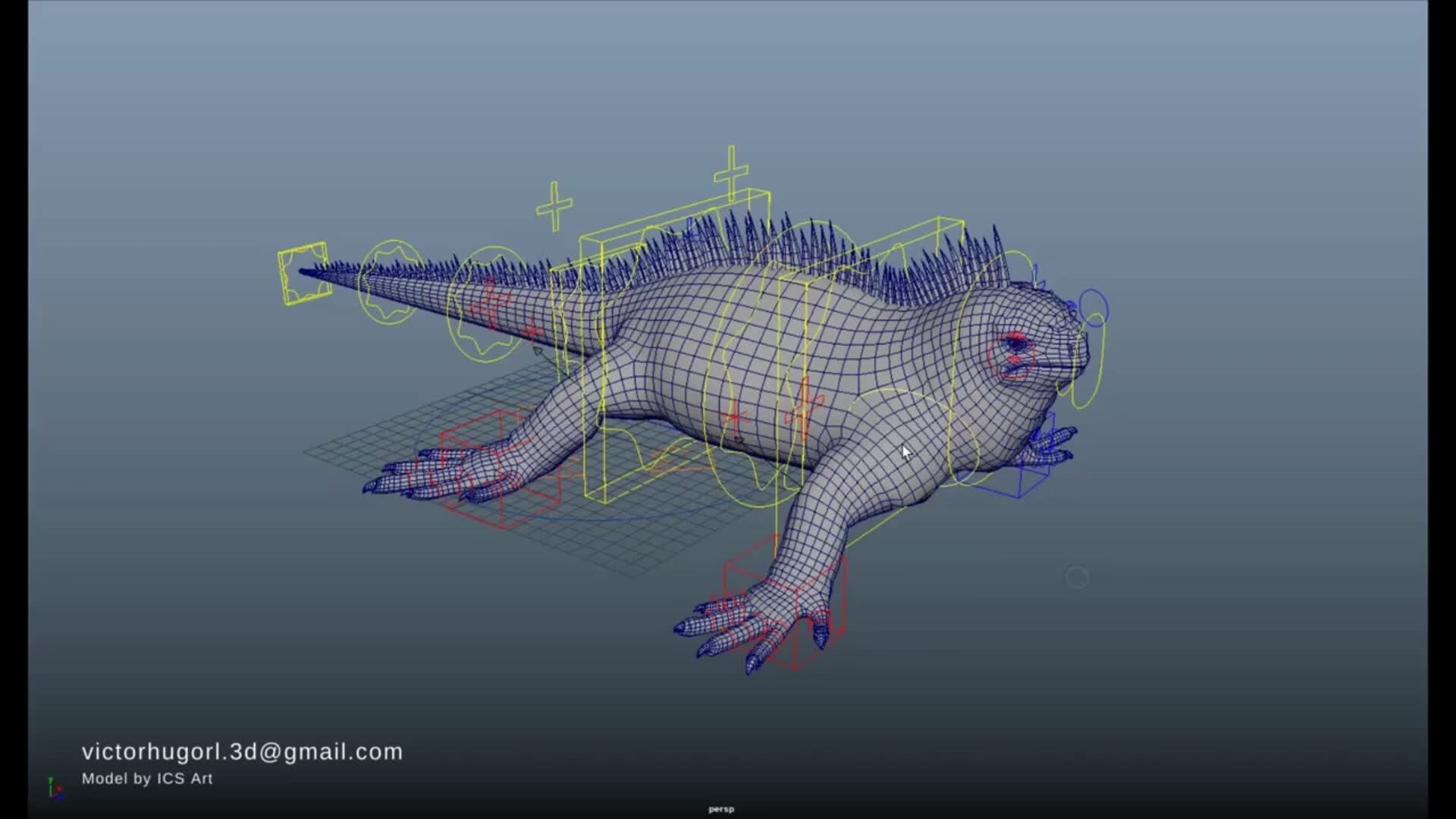 ArtStation - Rig Iguana - Advanced Skeleton