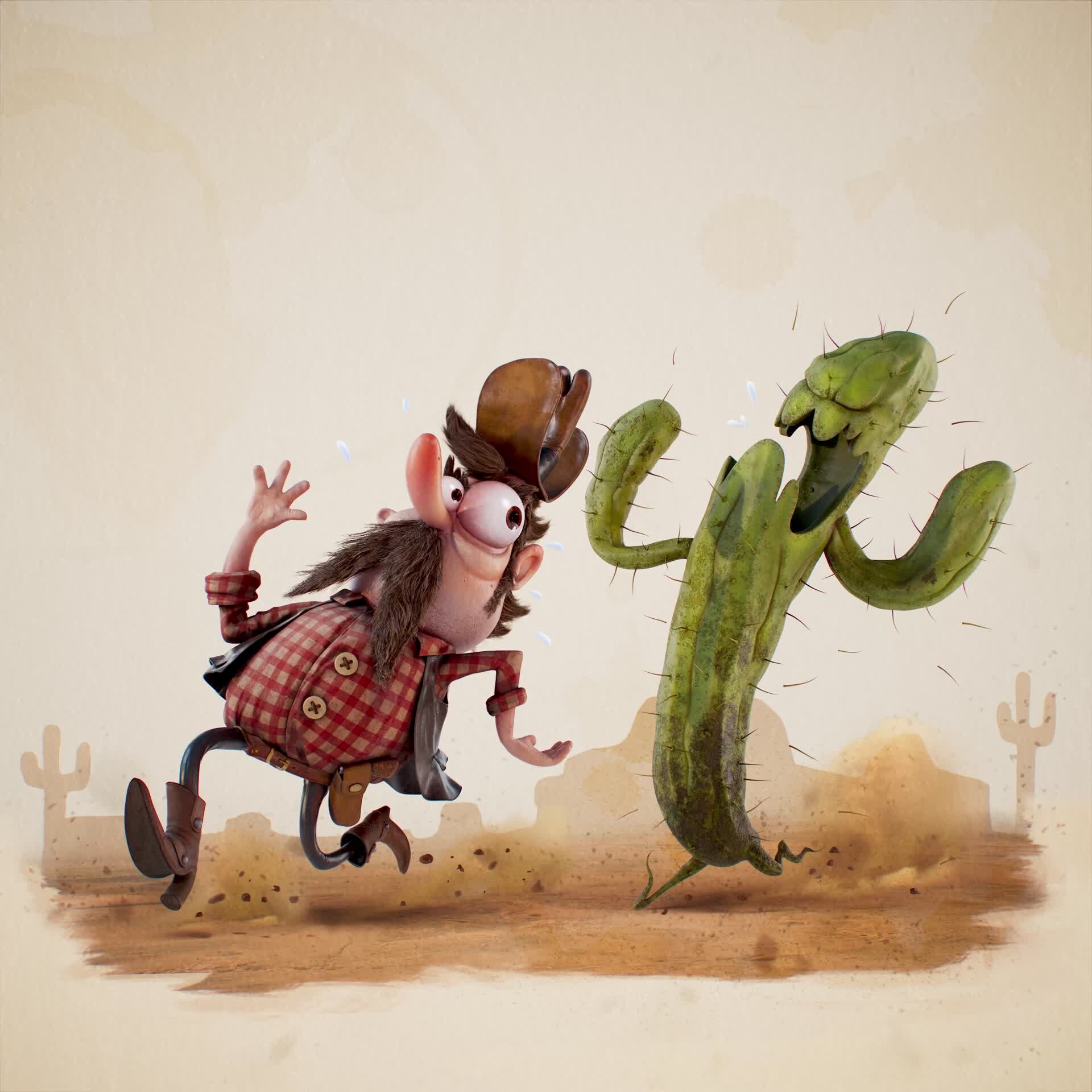 ArtStation - Angry cactus