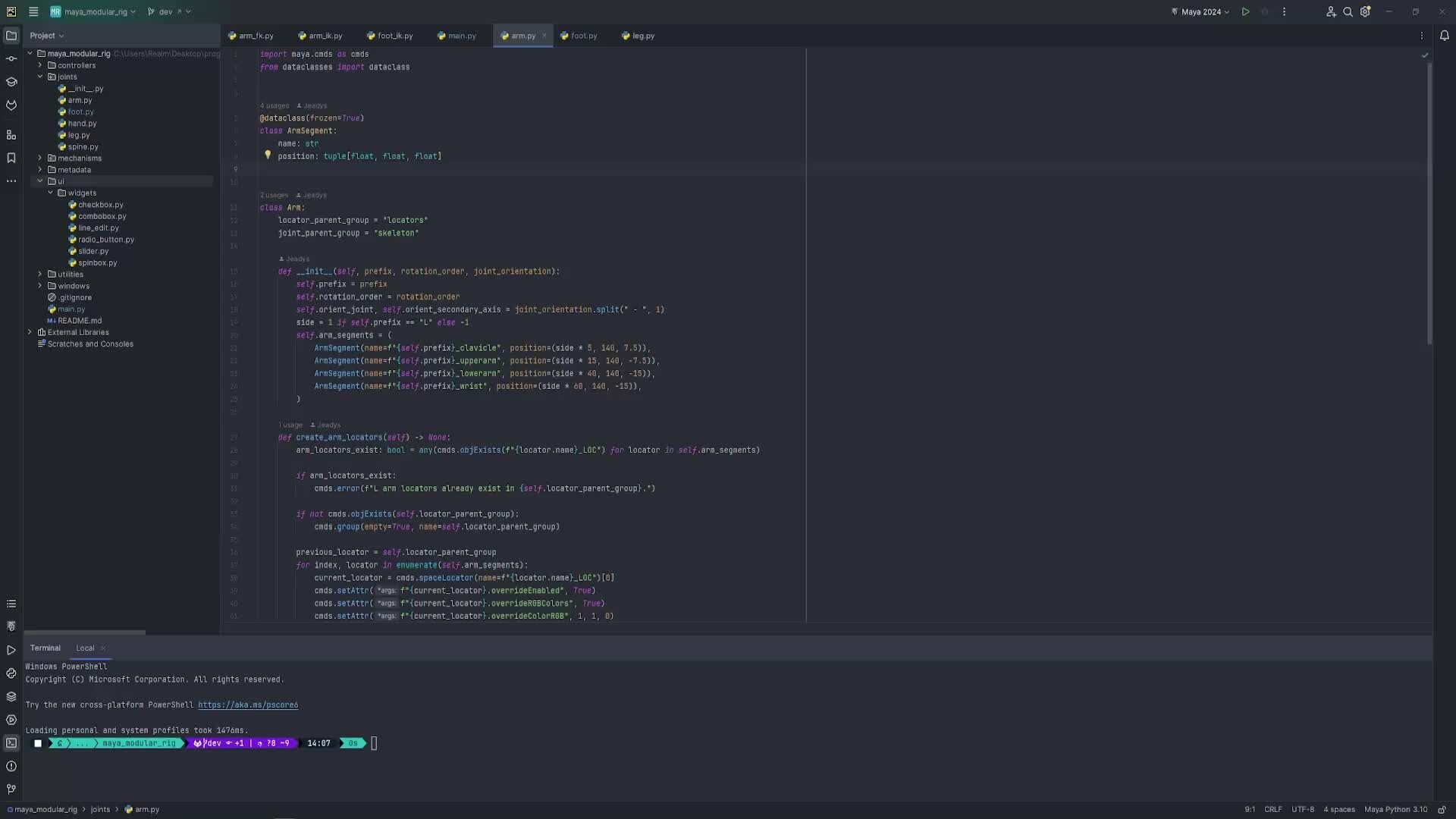 ArtStation - Modular Maya auto rig (arm + fingers demo)