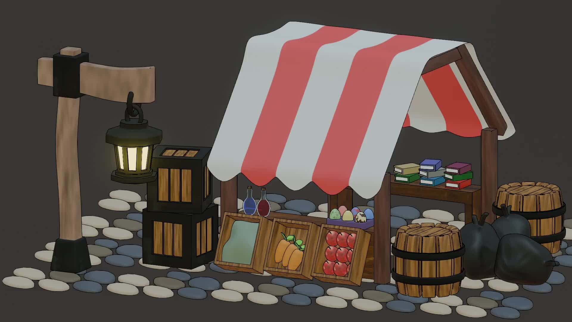 ArtStation - Stylized market stall