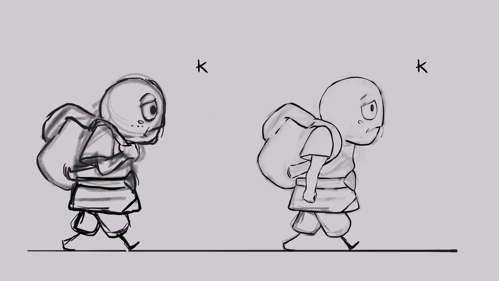 ArtStation - 2D character walk cycle test
