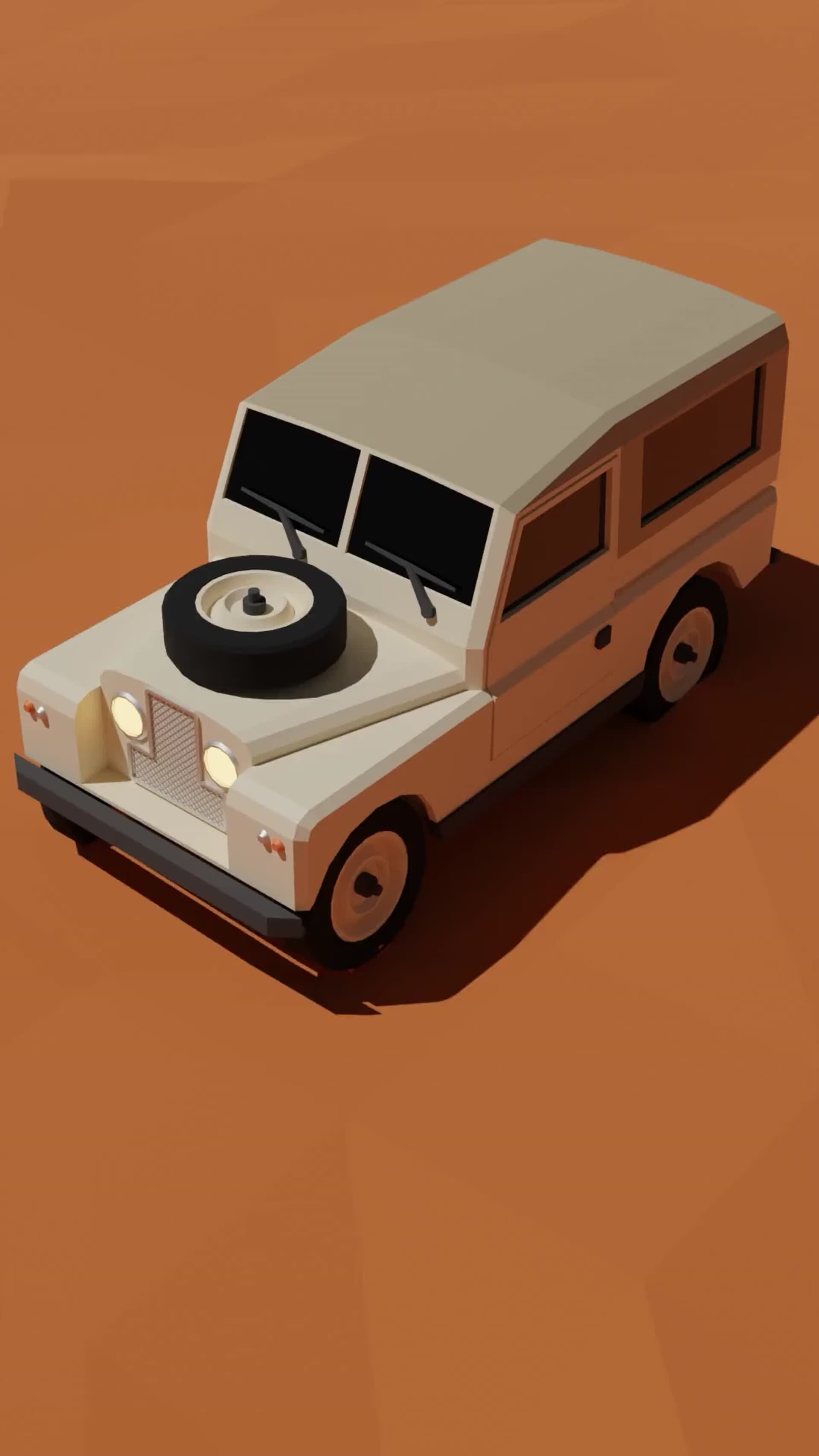 ArtStation - "Lowpoly Land Rover Animation"