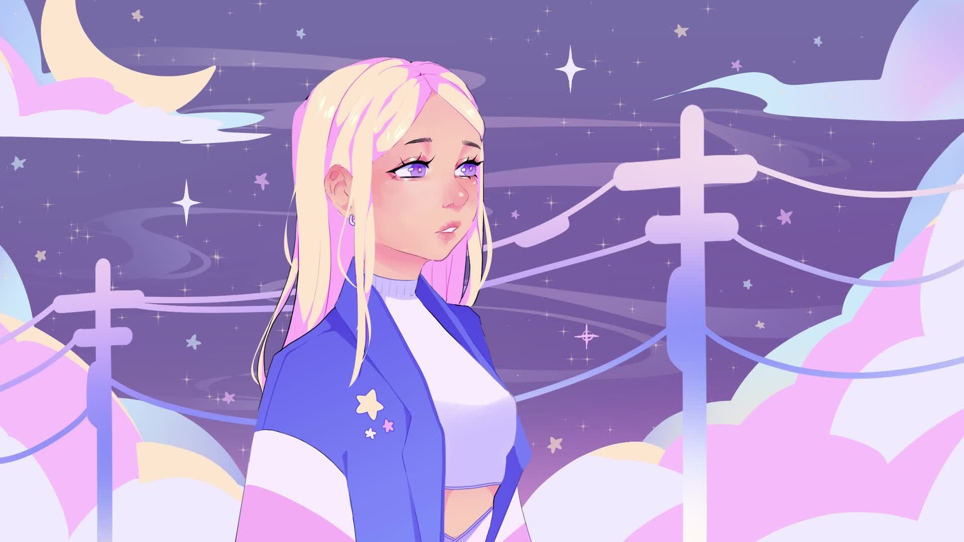 ArtStation - CityPop Girl GIF