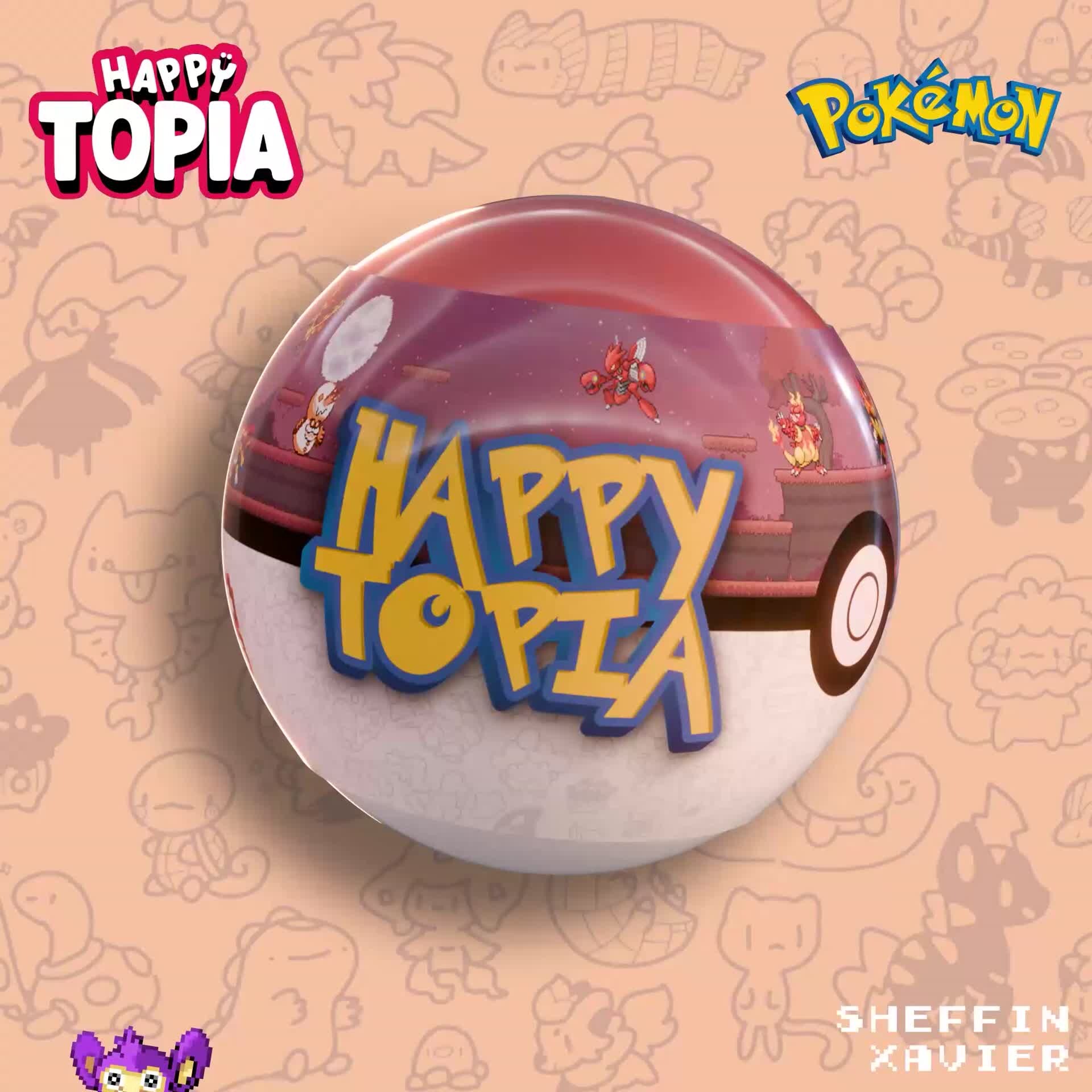 ArtStation - Personal project : HappyTopia x Pokemon Concept