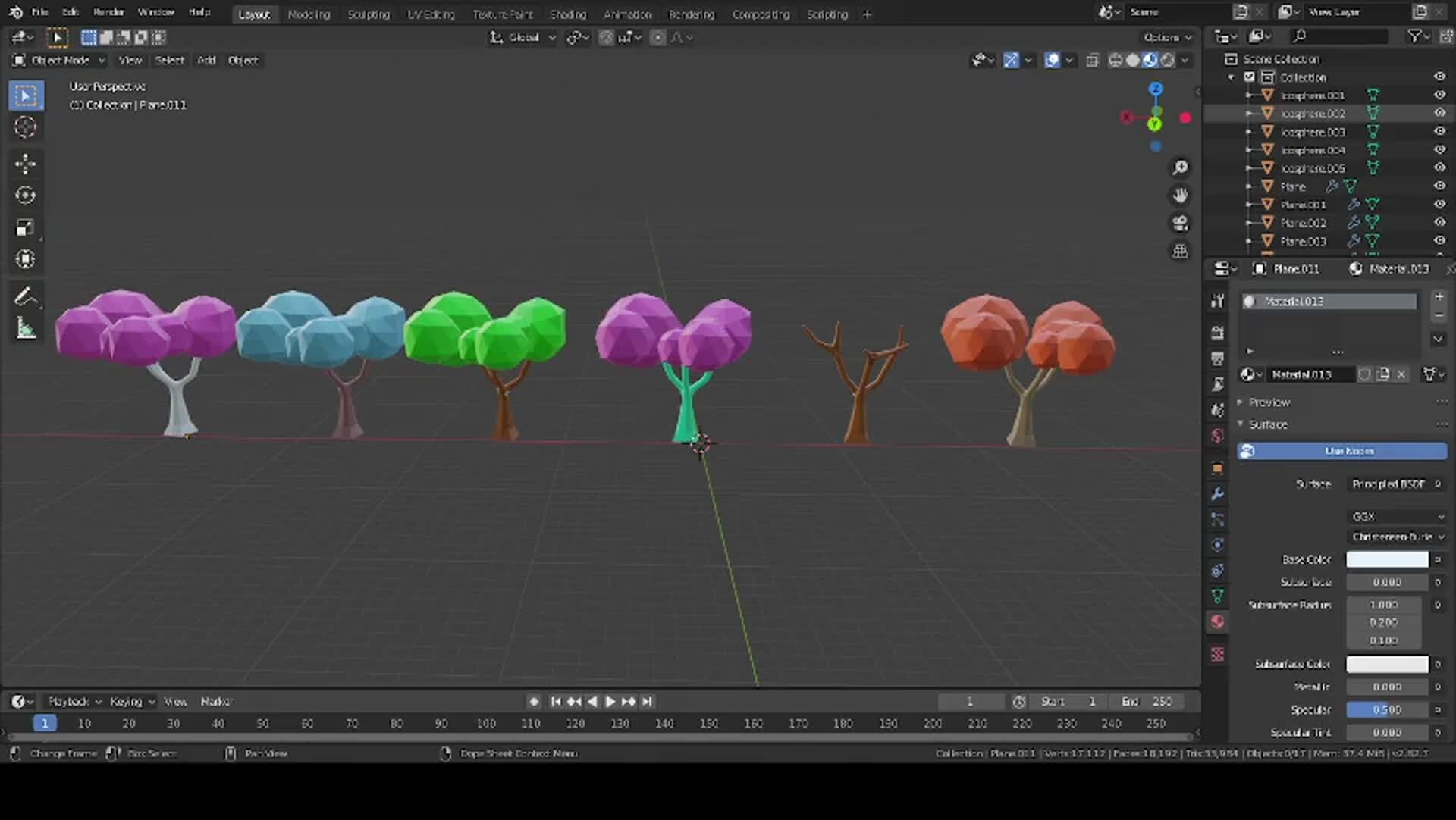 ArtStation - trees colorful
