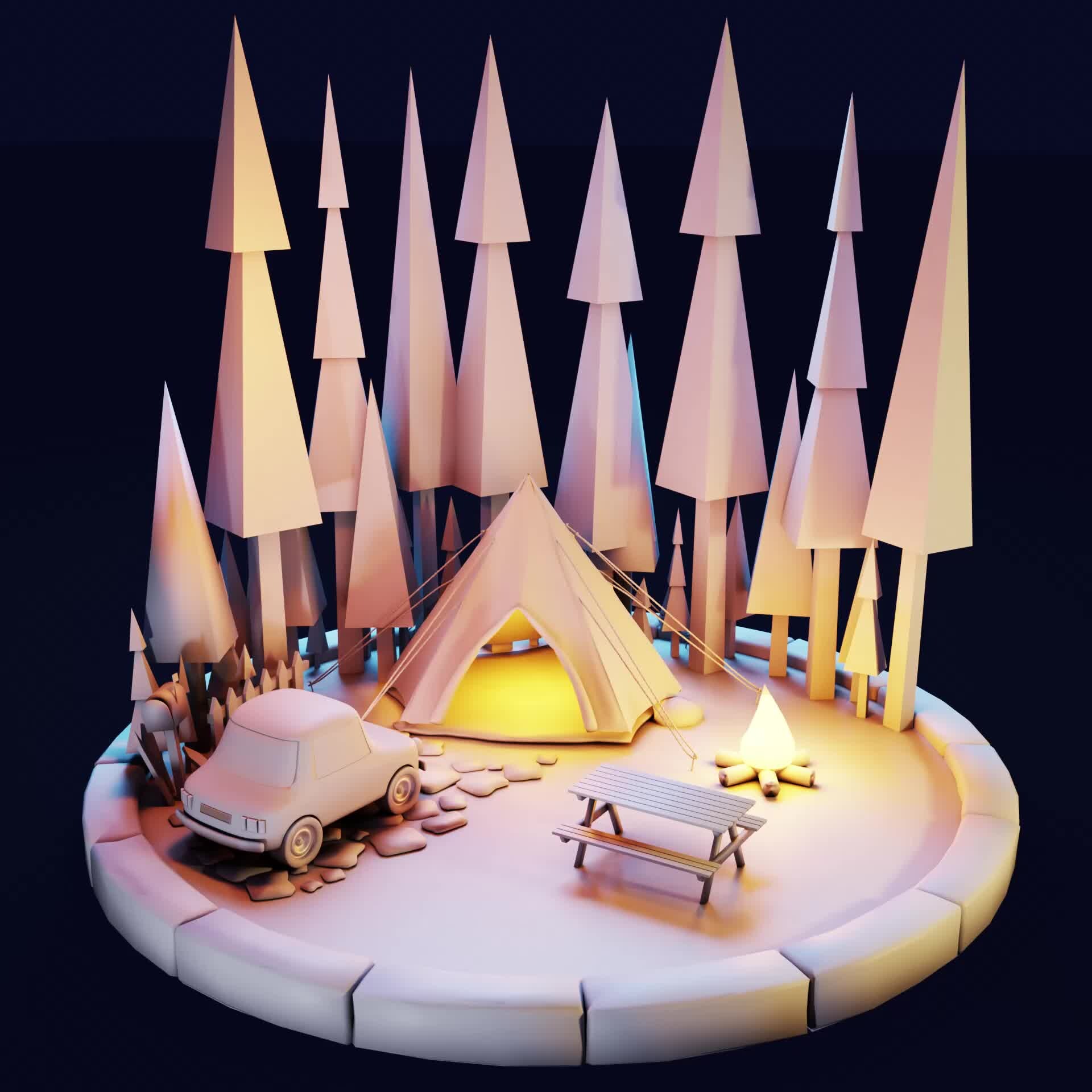 ArtStation - Tent Modeling