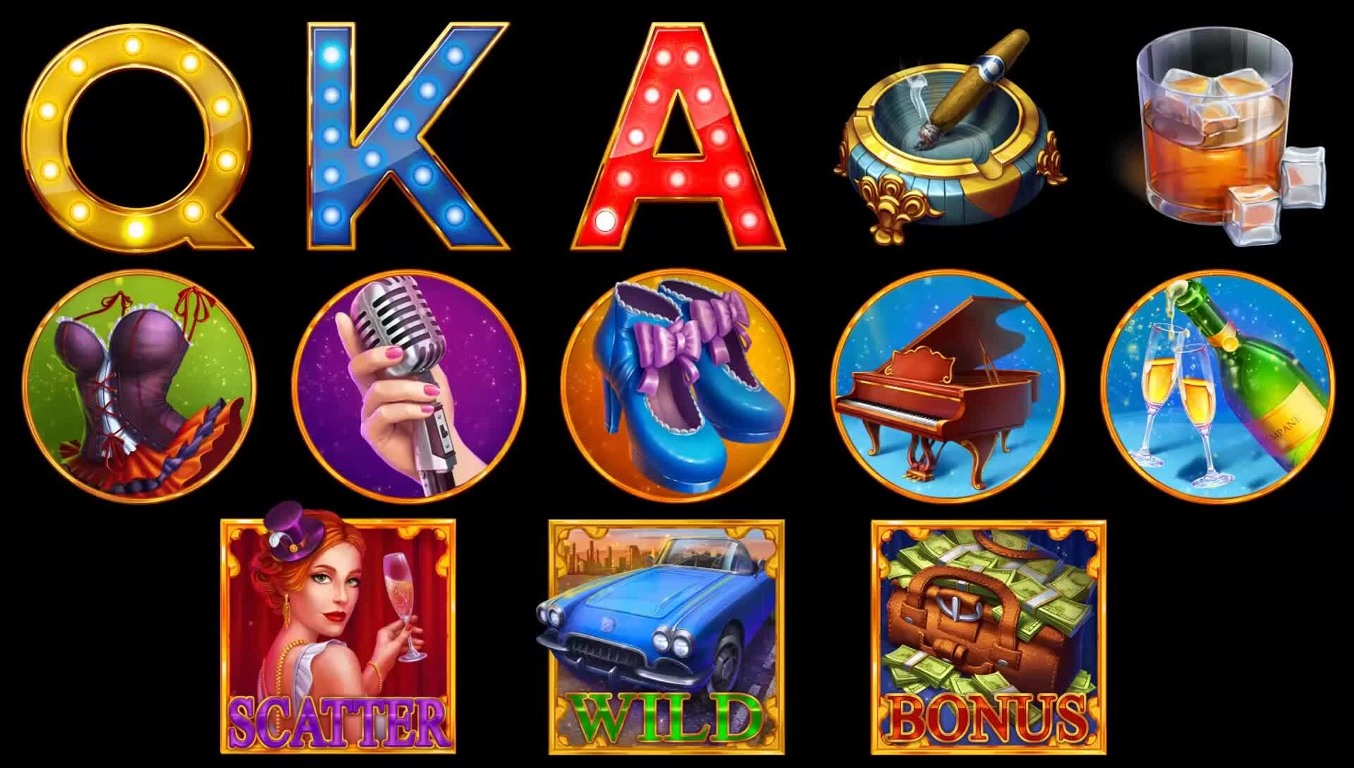 sales slotmachines - Set of slot characters animation