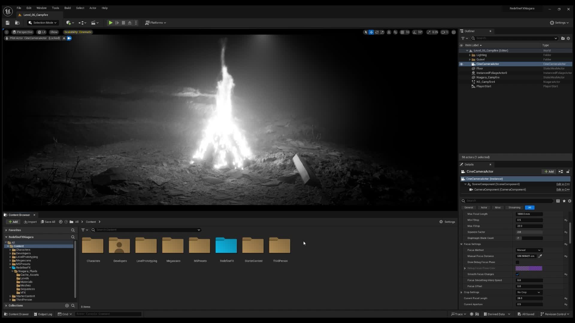 ArtStation - Niagara Particle System - Campfire