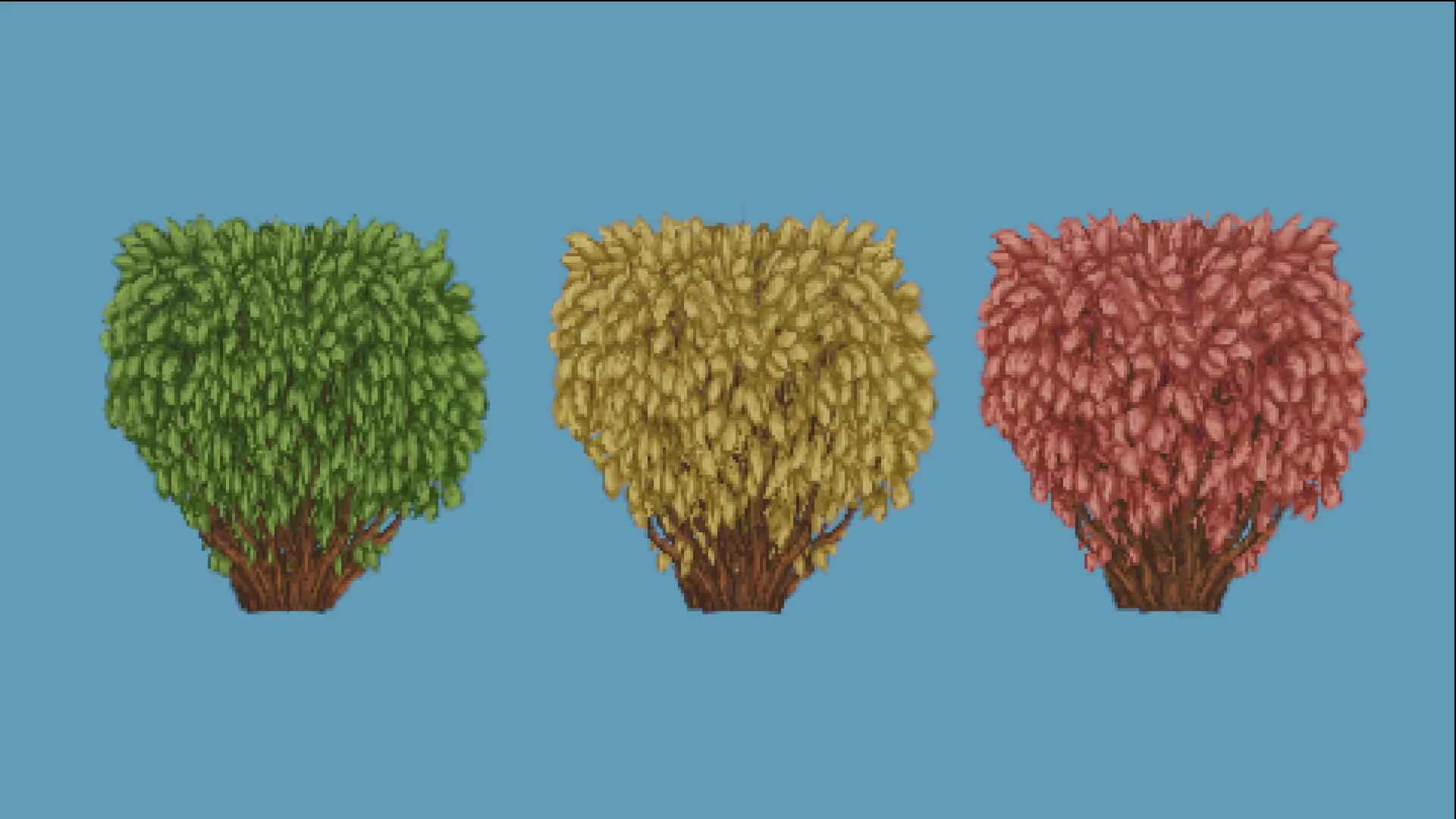 ArtStation - PS1 Style Bushes: Pixel Art