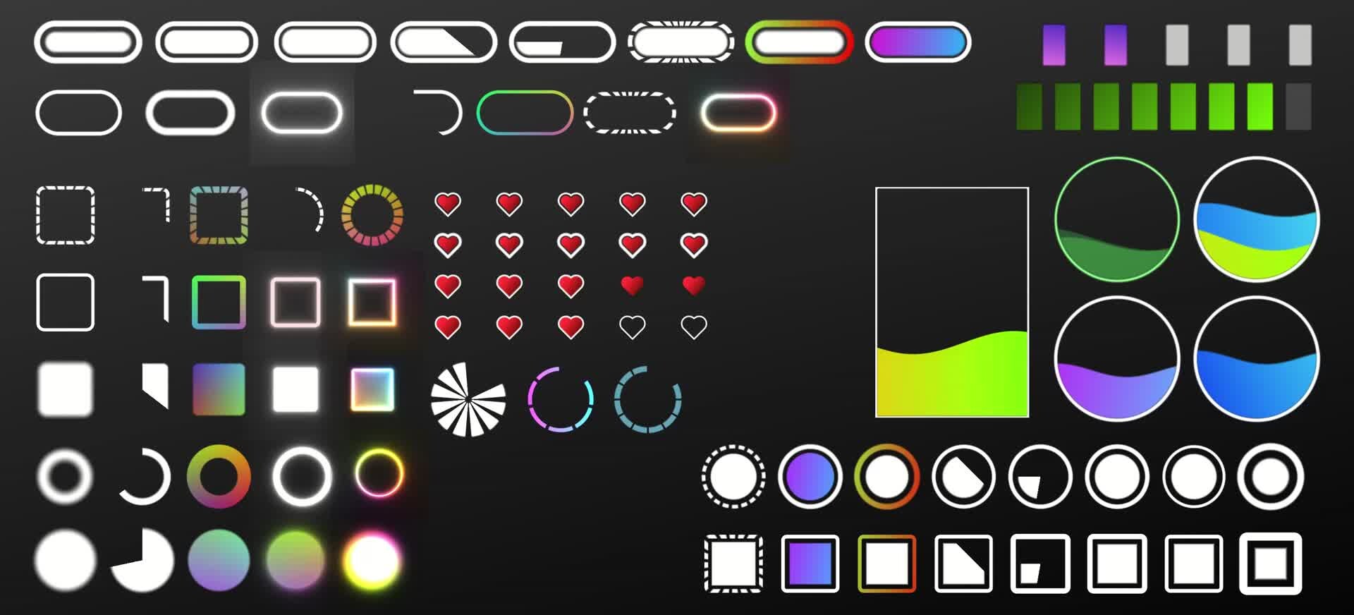 ArtStation - Procedural UI Elements (Shader | Unity | ShaderProg)