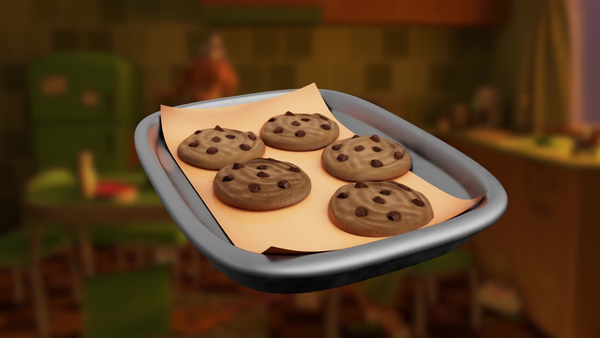 ArtStation - Cookies Baking Tray - Cookies et plaque de cuisson (A ...