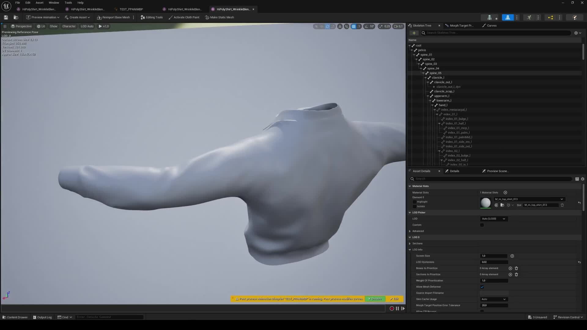 ArtStation - Unreal Engine Dynamic Cloth Wrinkles with bone drivers