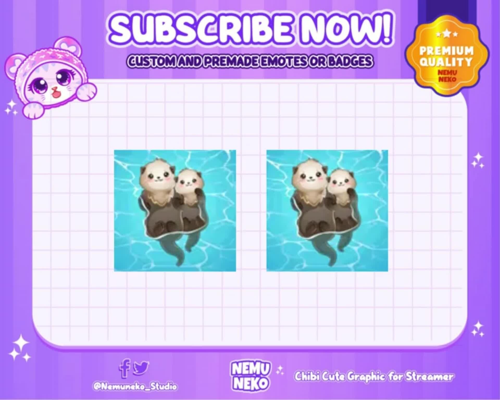 ArtStation - 🦦Custom Chibi Otter Emotes🦦