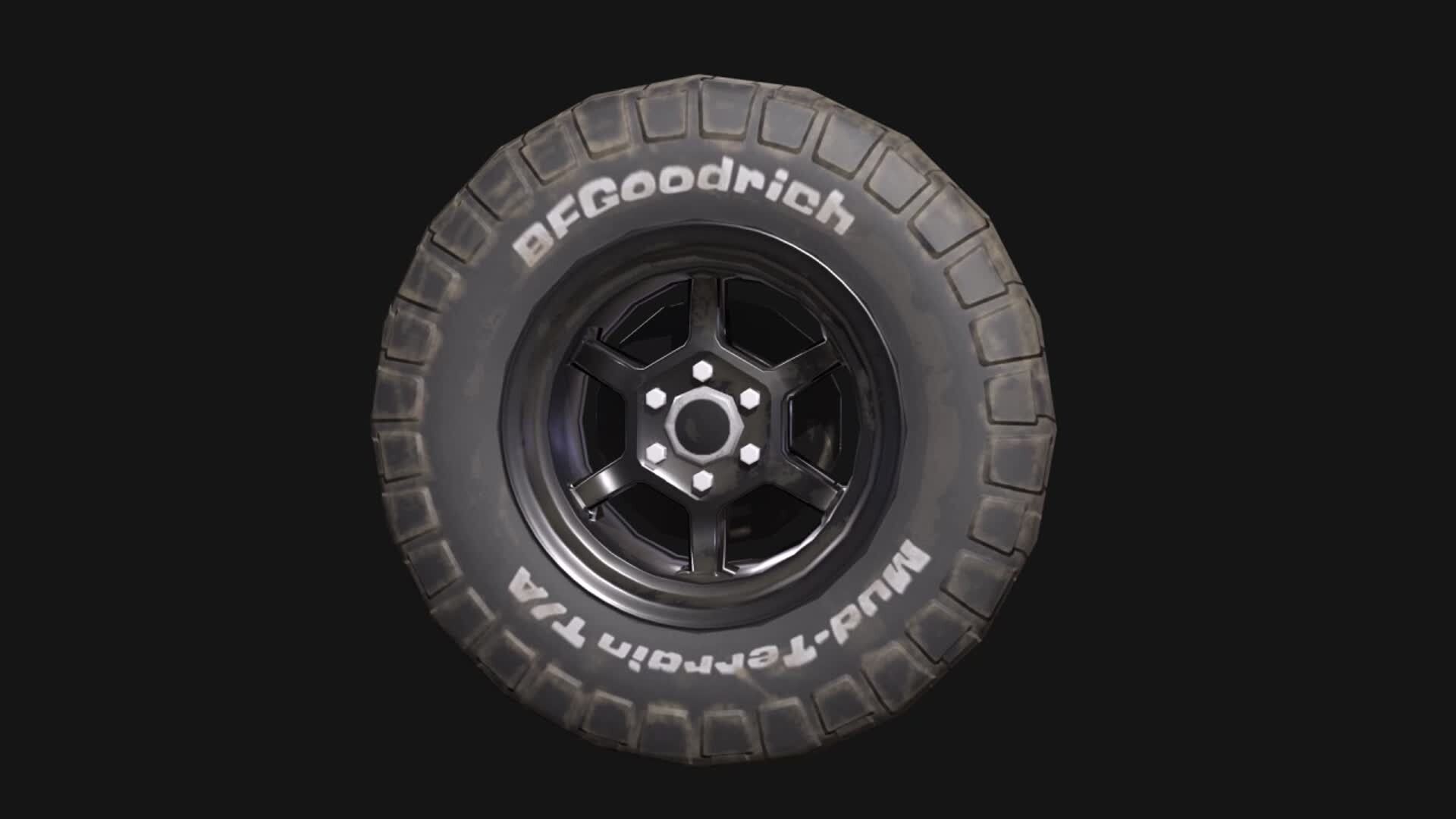 ArtStation - Tire Low Poly Model and Texture