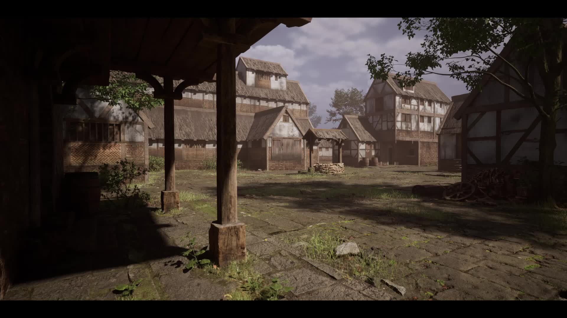 ArtStation - Medieval Village Courtyard