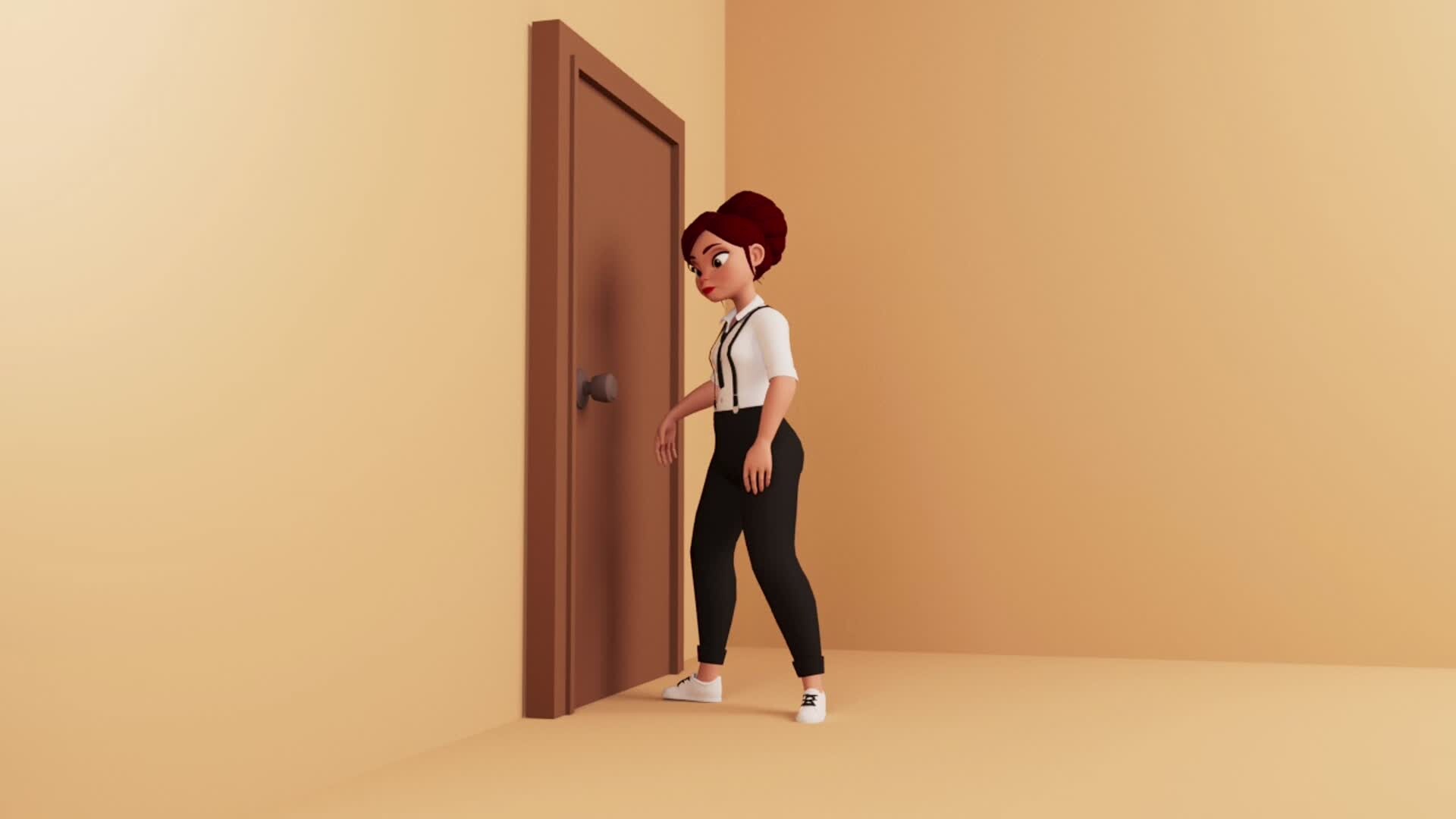 ArtStation - Pantomime Animation - Pushing door