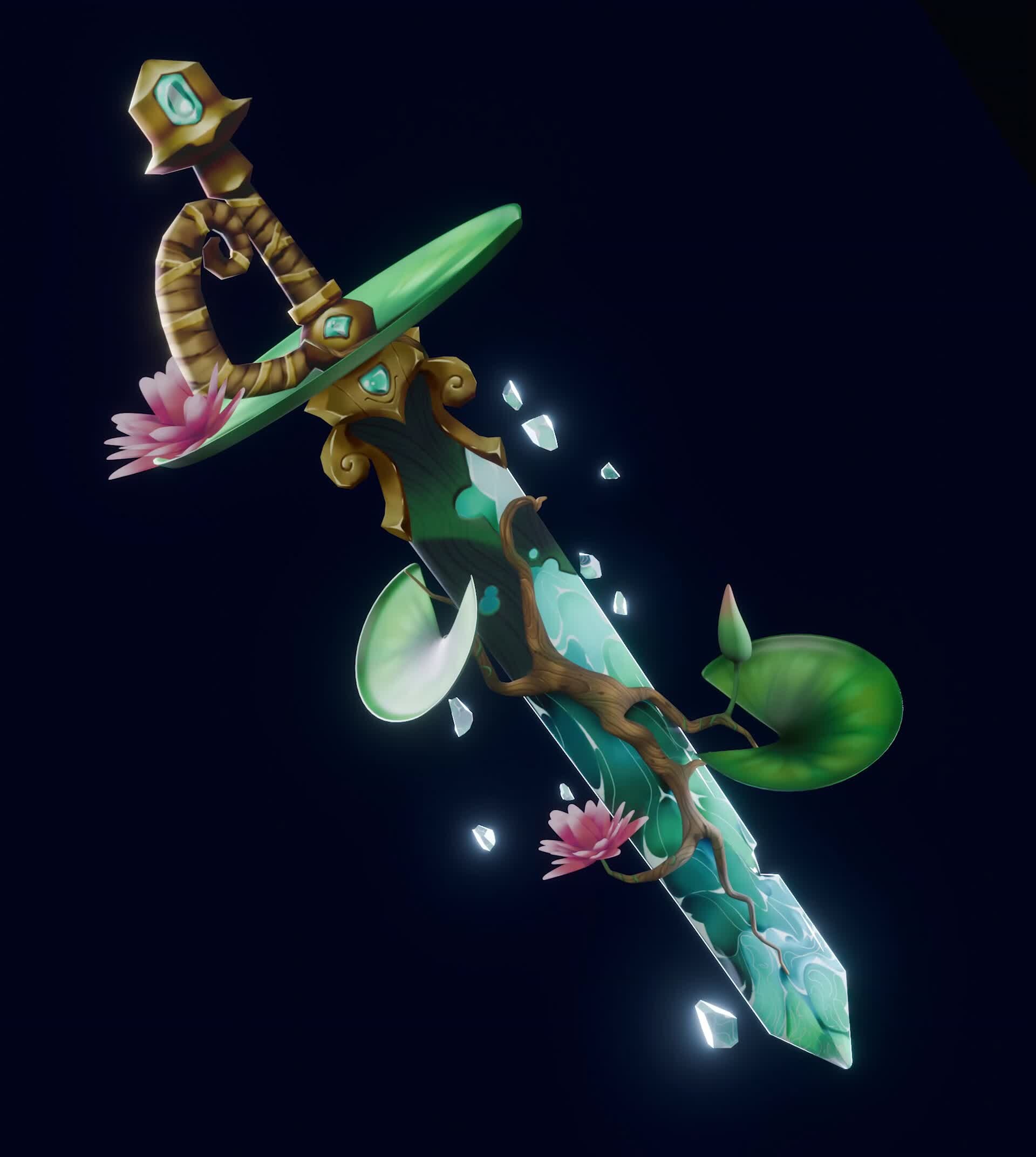 ArtStation - Water Lily Sword - Blender