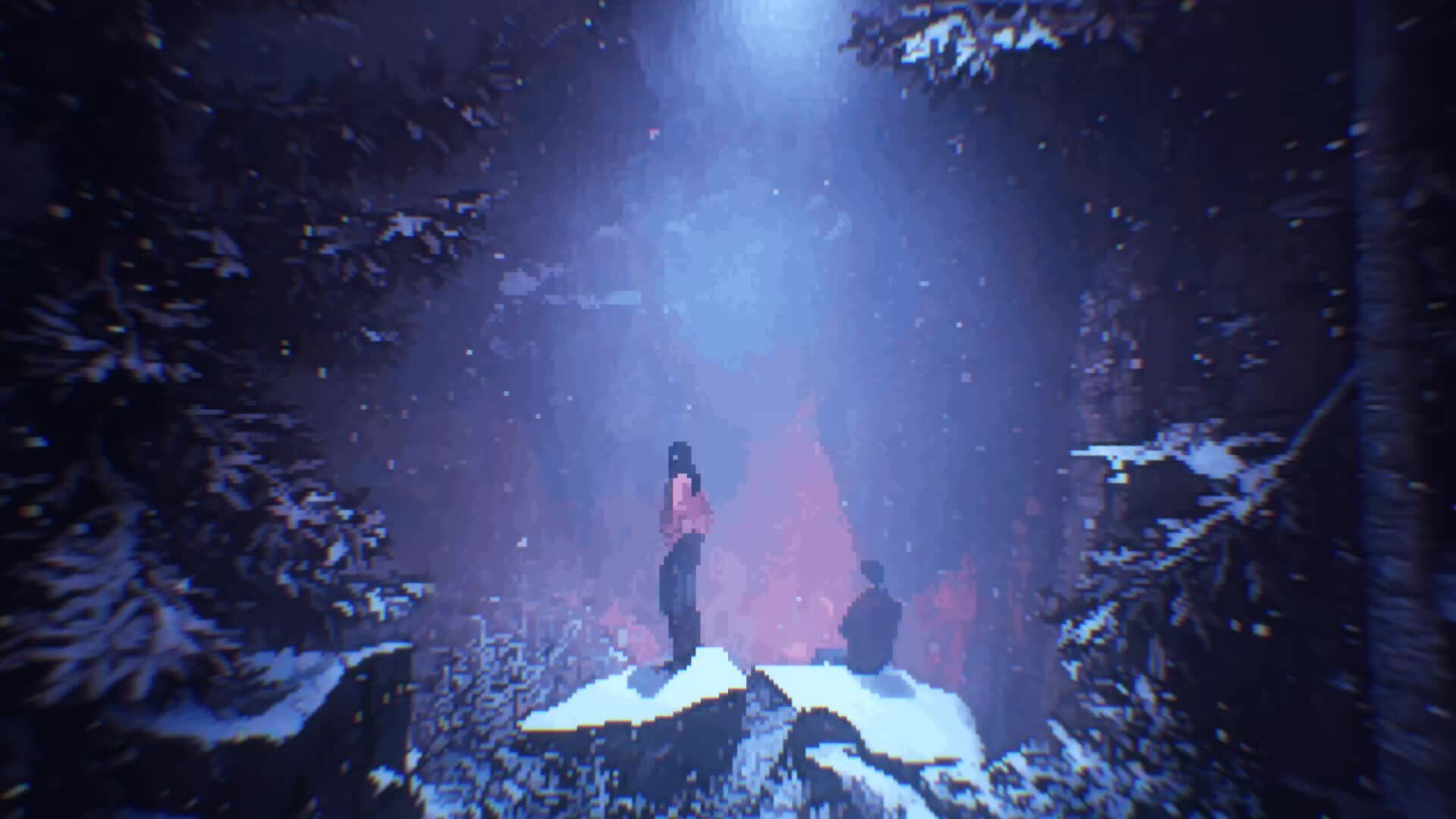 ArtStation - Pixelart forest's waterfall