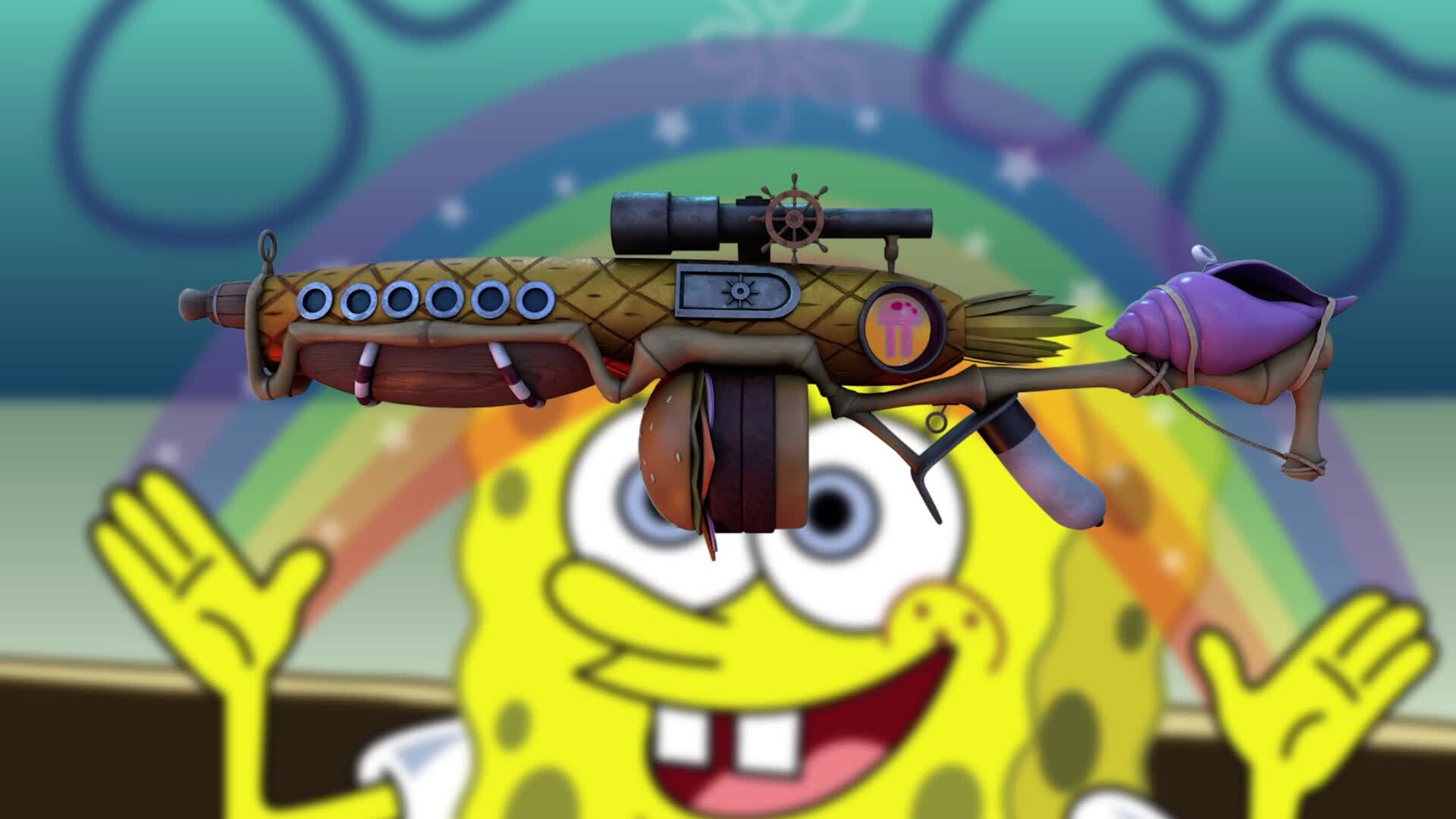 ArtStation - Spongebob meme Sniper Rifle
