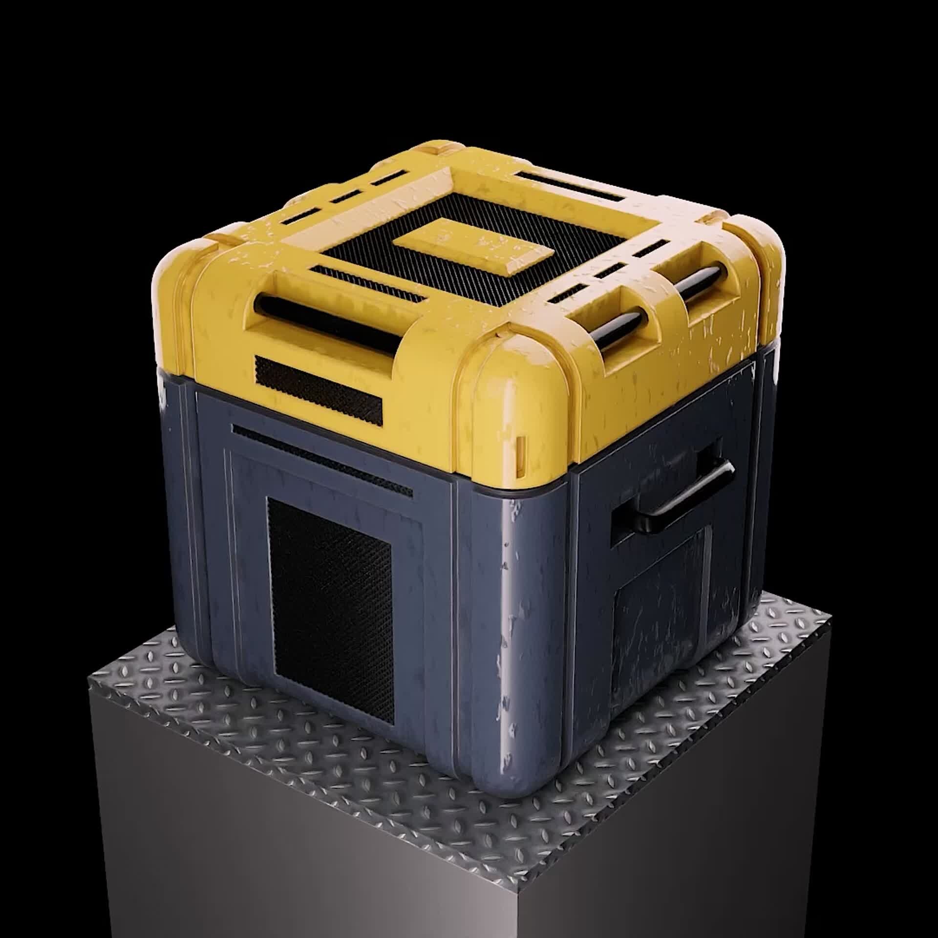 ArtStation - Kaizen Sci-Fi Crate - 3D Modeling