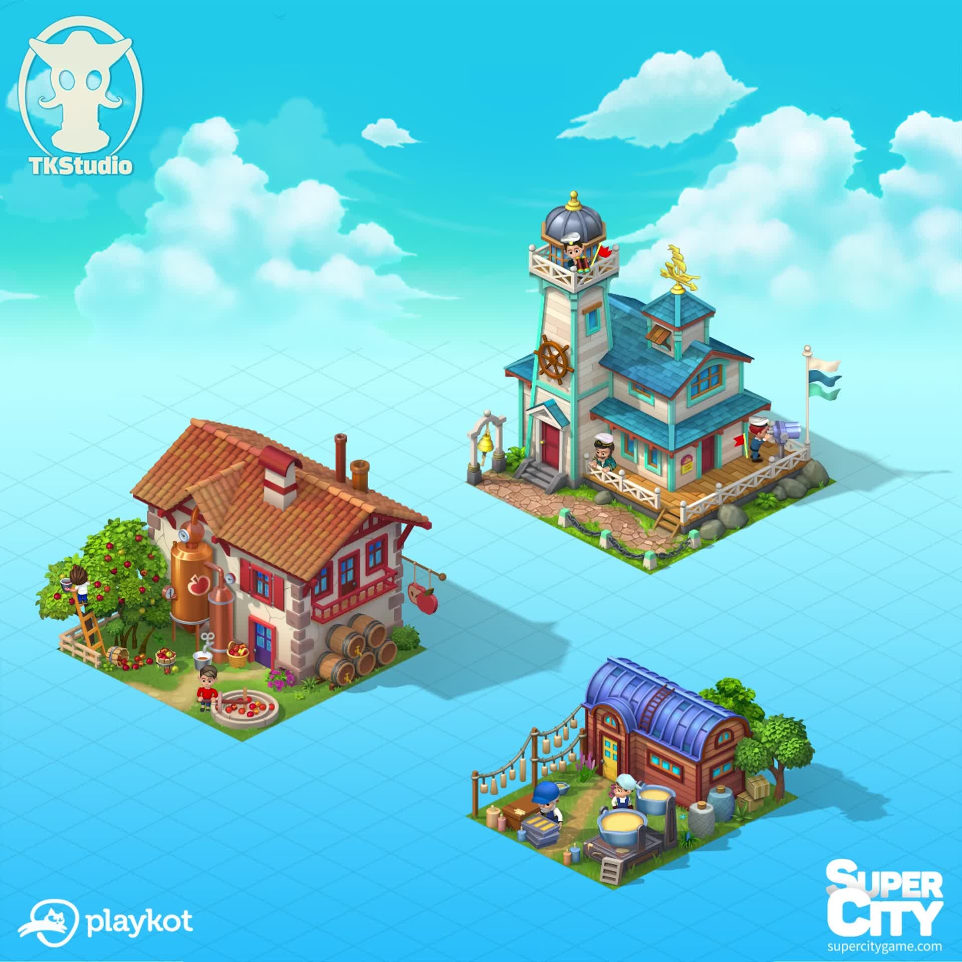ArtStation - Isometric animation for the Supercity project