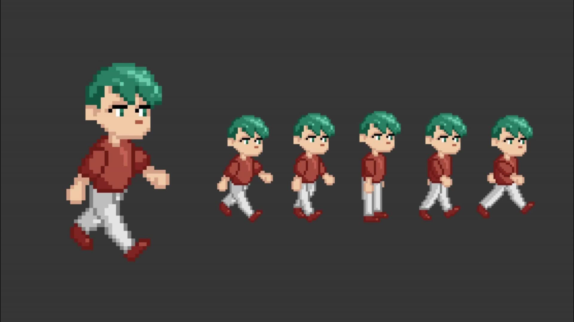 ArtStation - Pixel character walk cycle