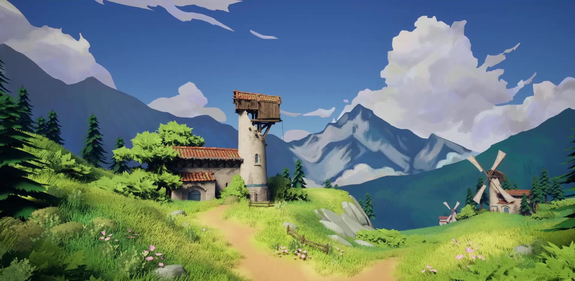 ArtStation - Calm Stylized Landscape