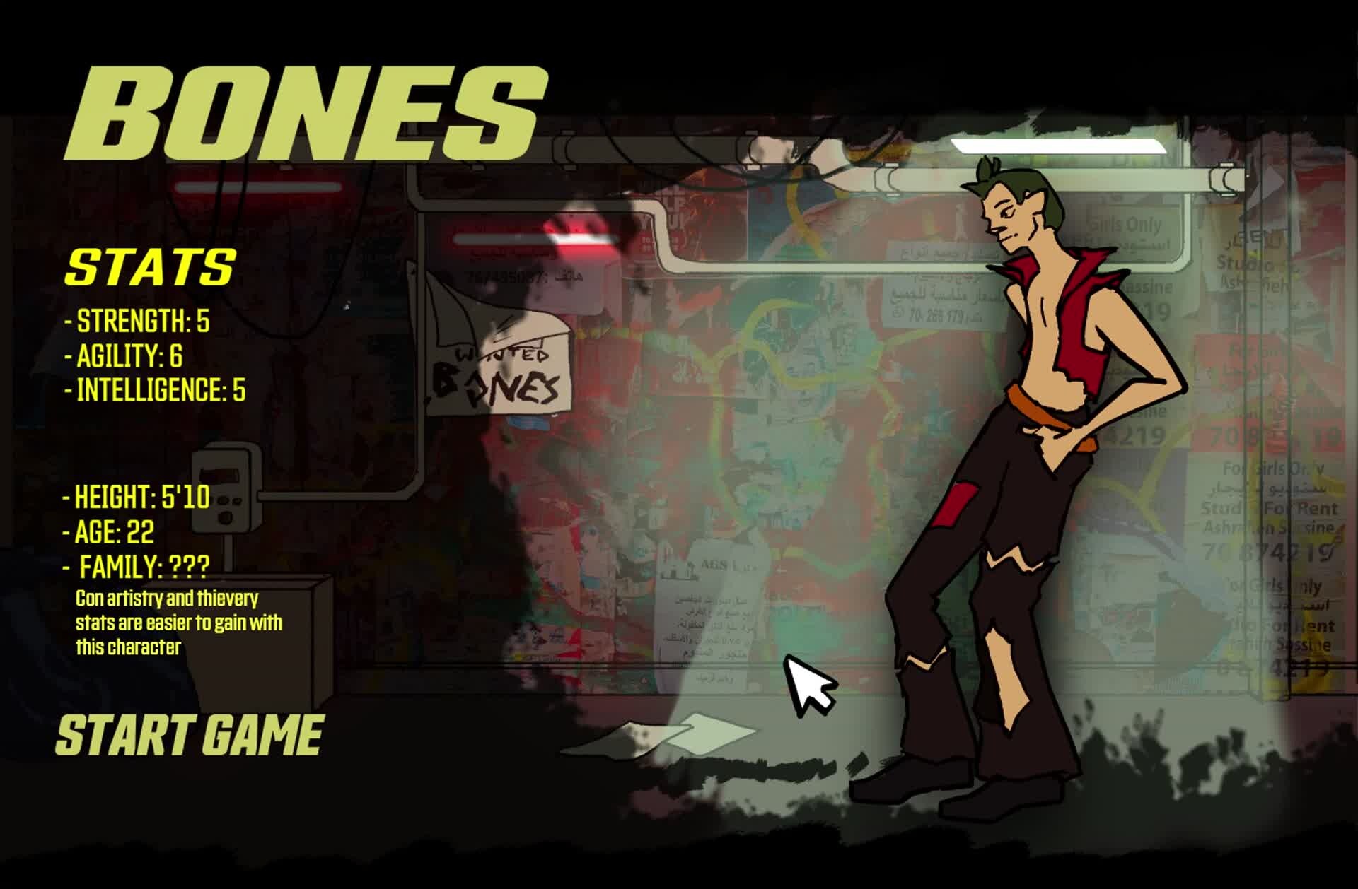 ArtStation - BONES - game character selection screen animation