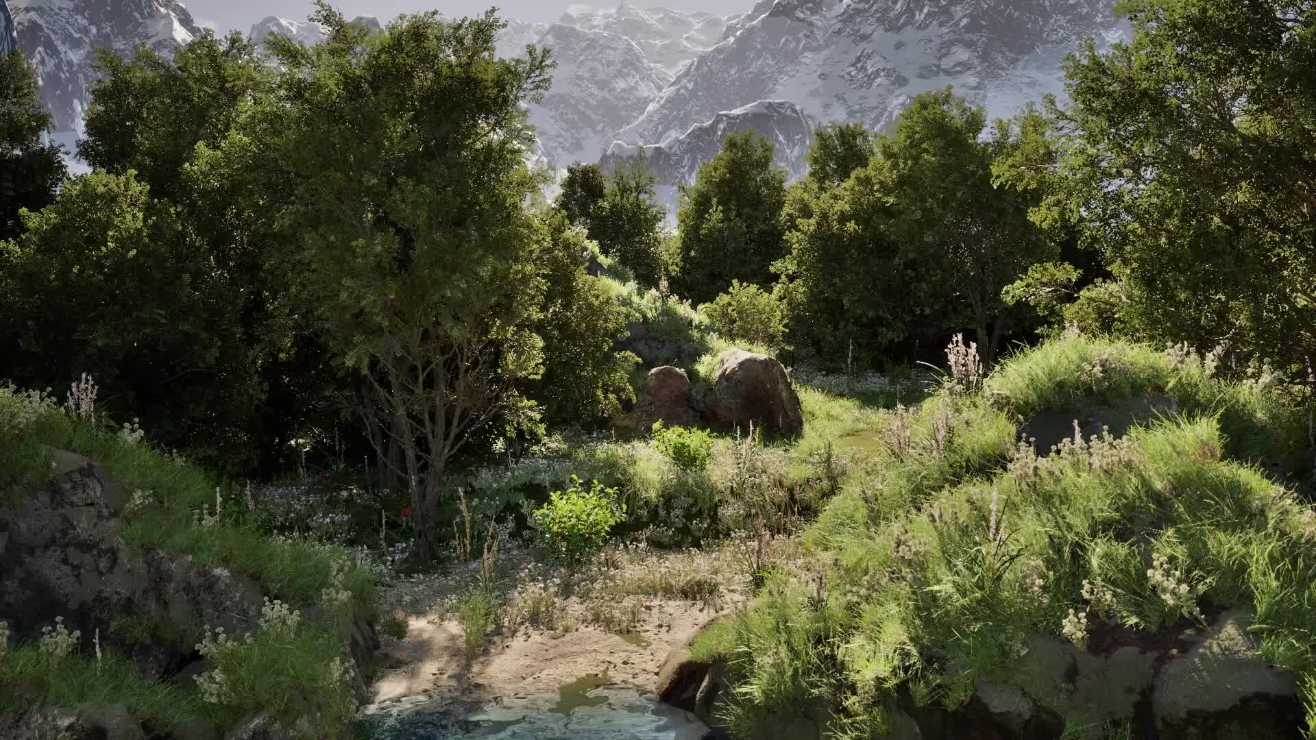 ArtStation - Procedural generated Forest with Autolandscape-Material [Unreal Engine]