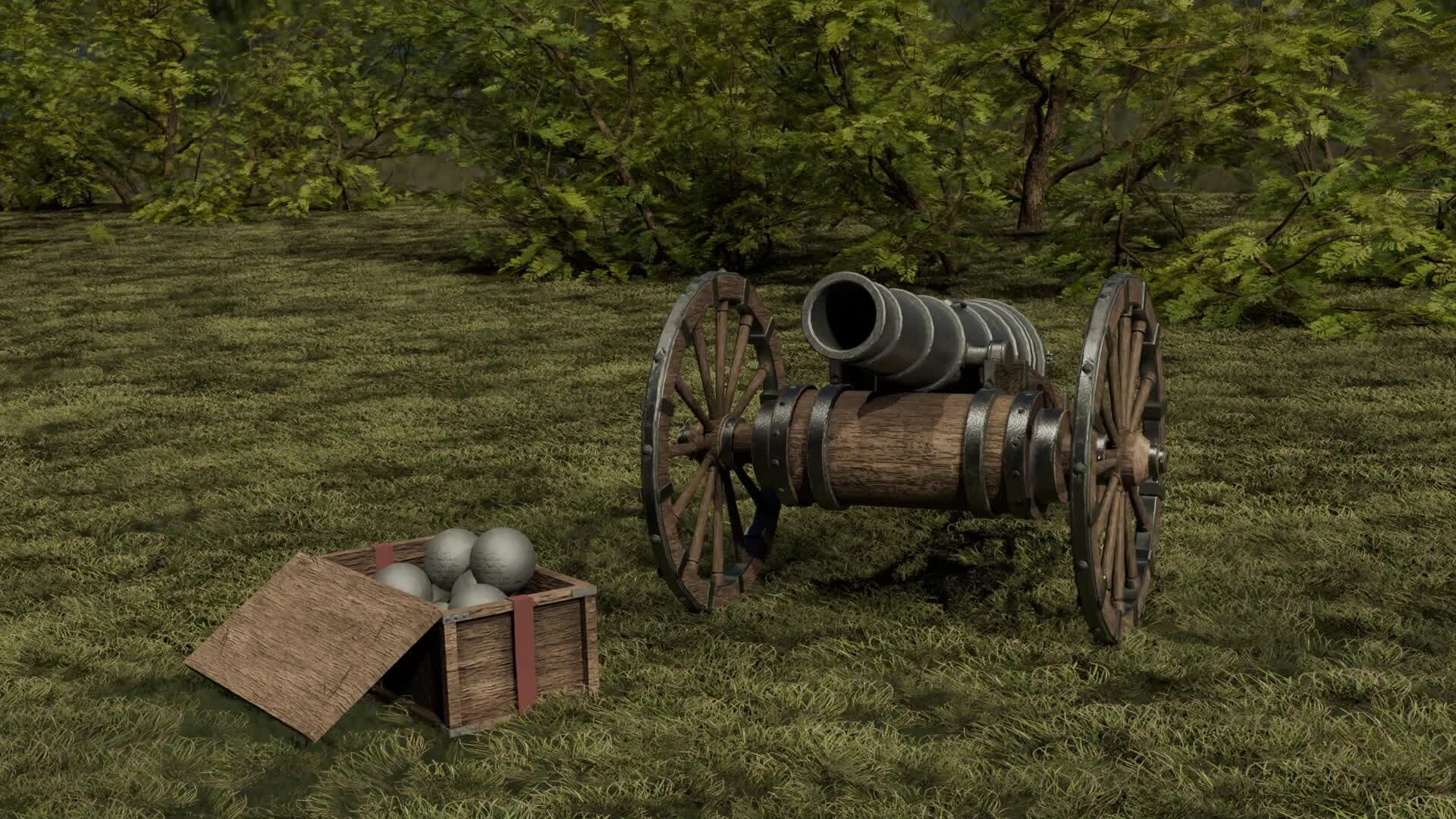 ArtStation - Old Cannon 3D Model
