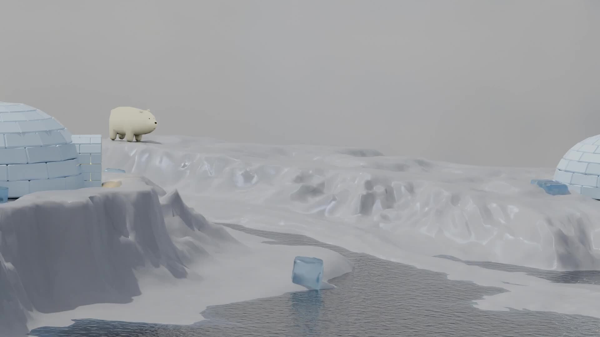 ArtStation - Polar bear walk animation