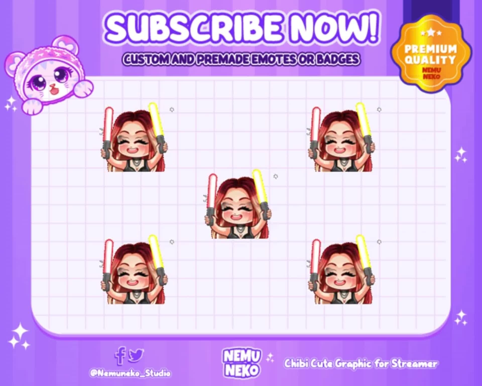 ArtStation - CUSTOM CHIBI RAVE EMOTES