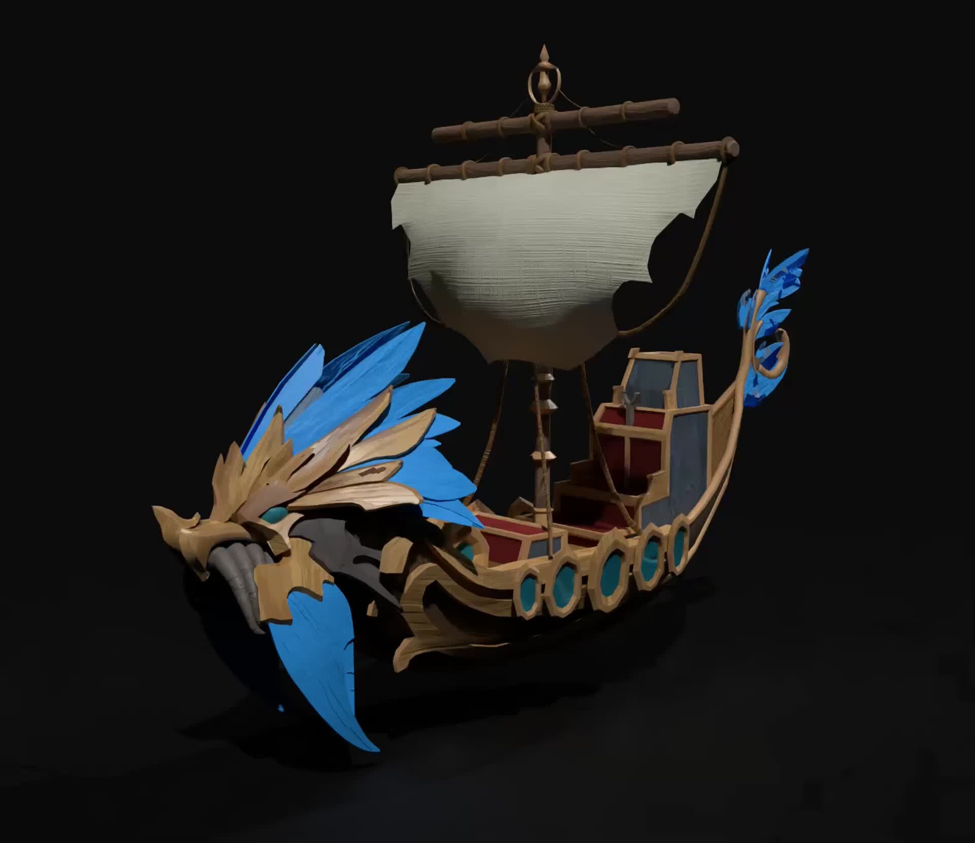 ArtStation - Fantasy Dragon Ship