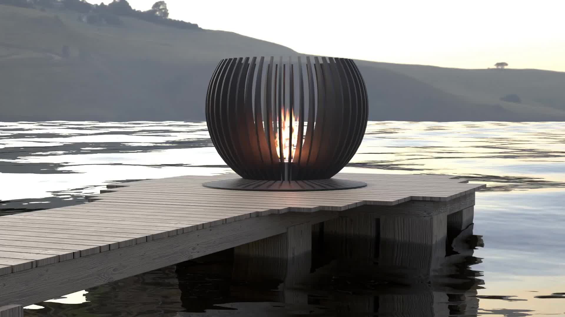 ArtStation - Metal Fireplace animation