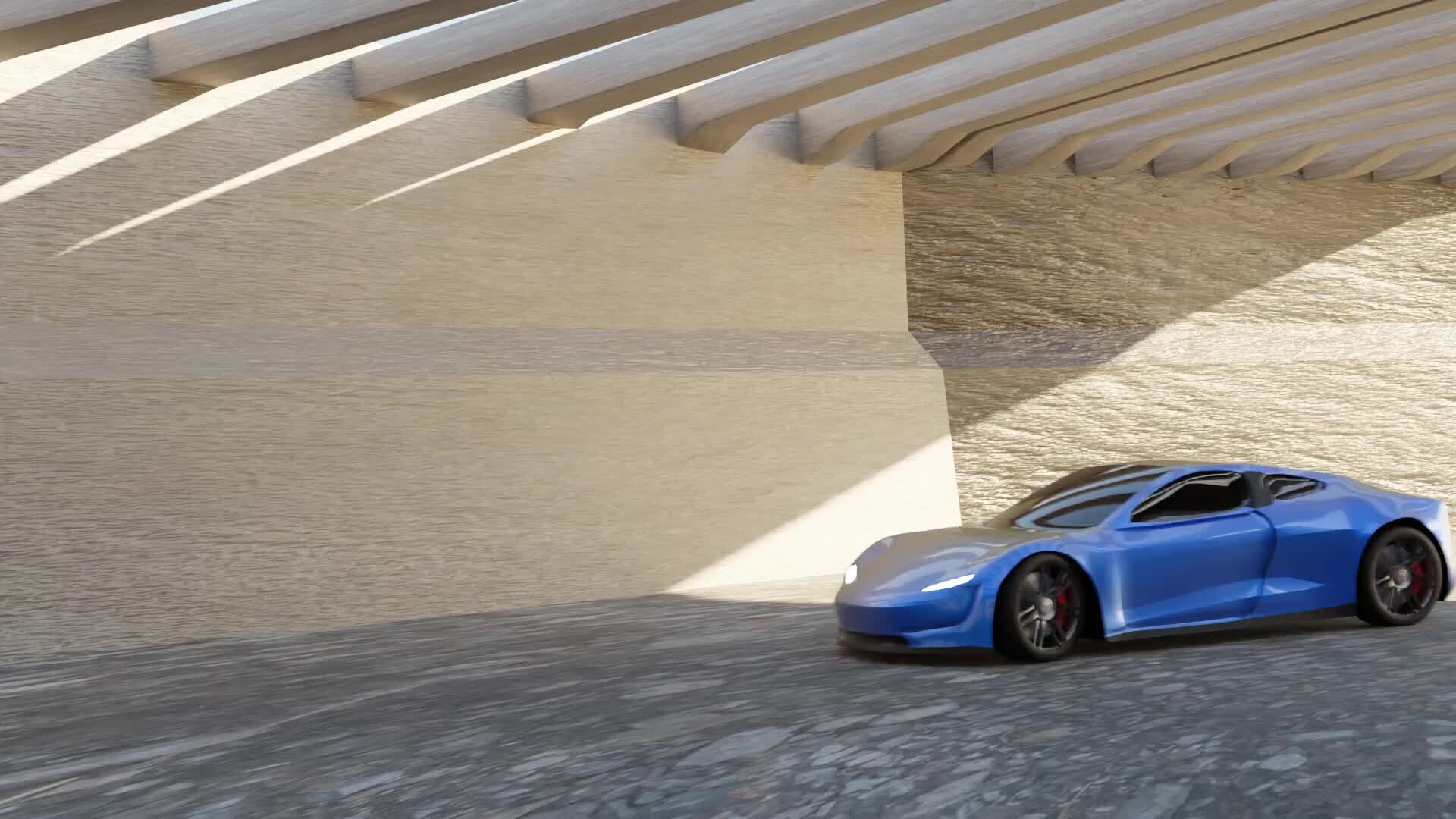 ArtStation - TESLA CAR ANIMATION CONTENT COMPLETE