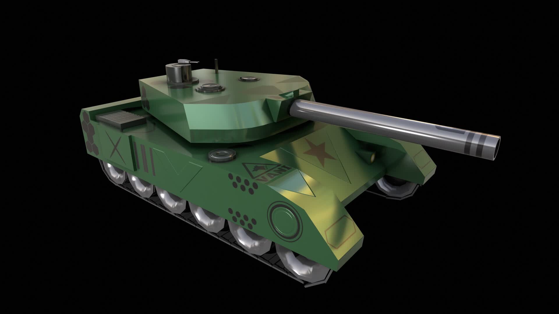 ArtStation - Low Poly Tank Model - T90M