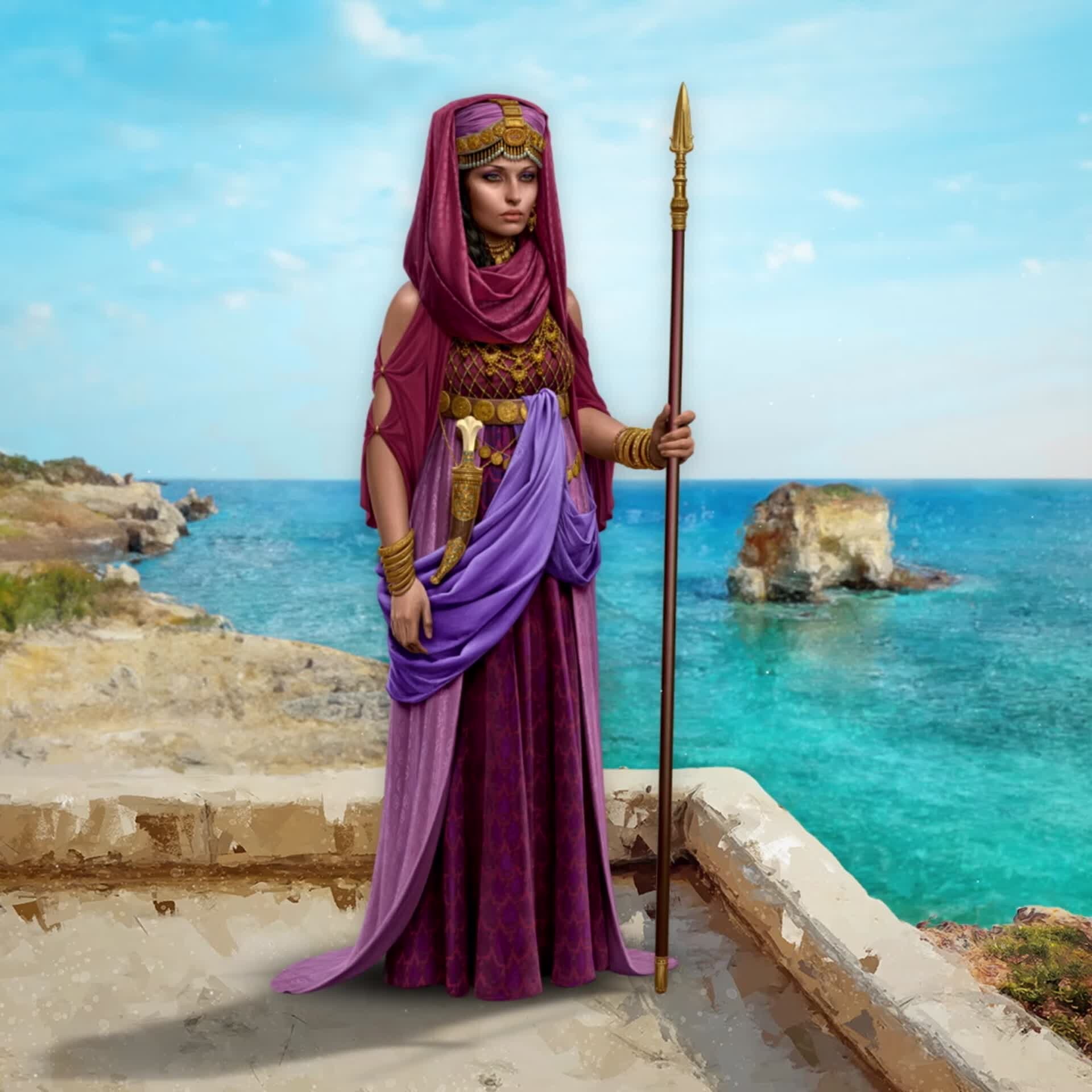 ArtStation - DomiNations Council Zenobia 2.5D Animation