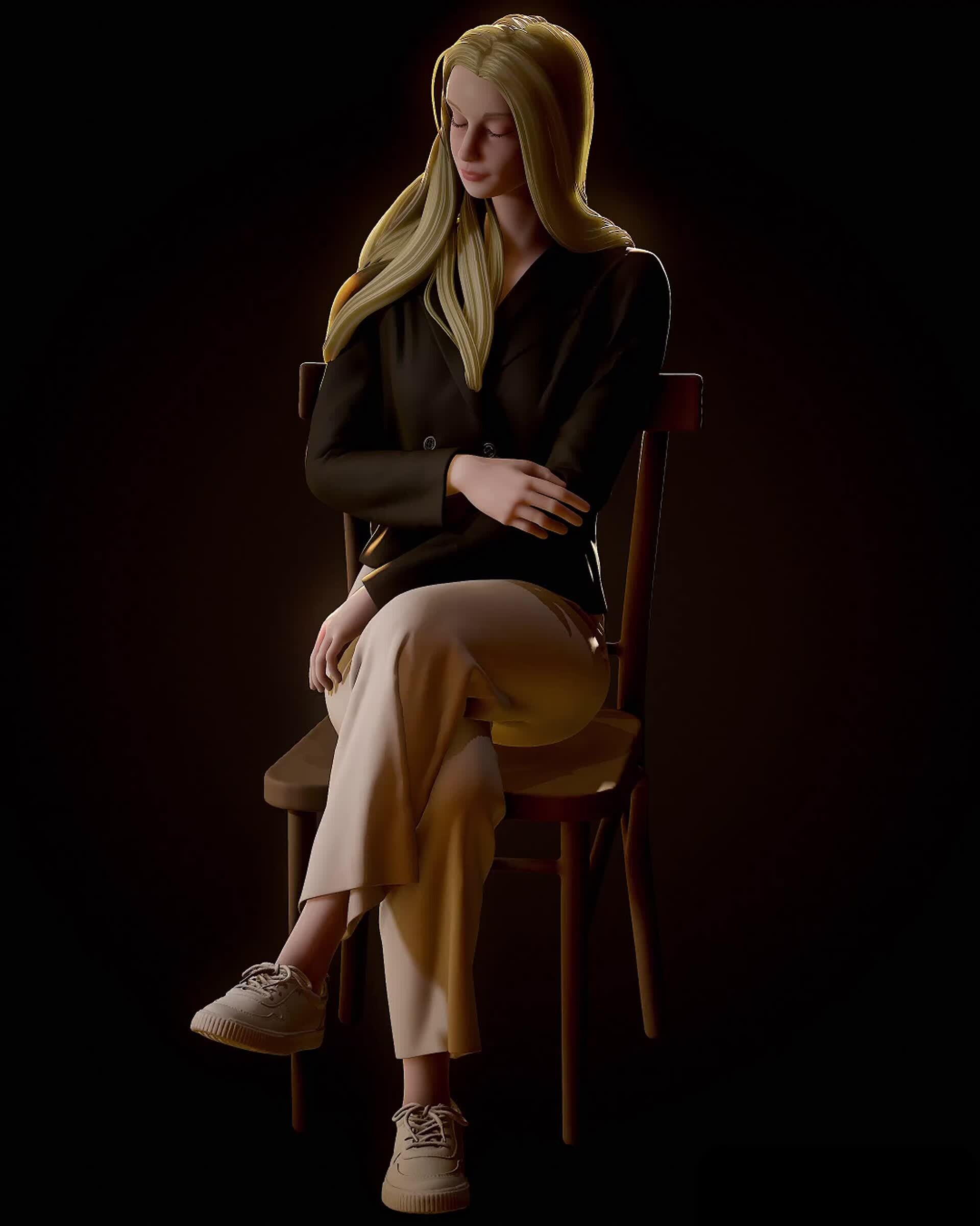 ArtStation - Girl on The Chair