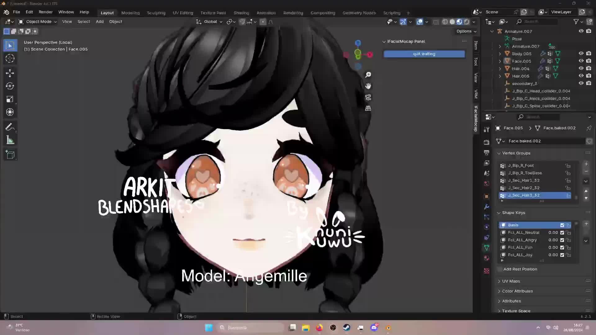 ArtStation - Arkit Blendshapes for 3d vtuber