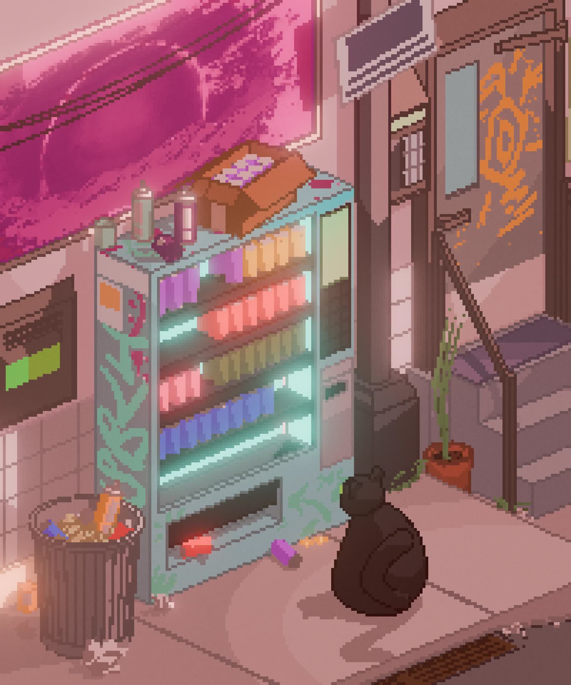 ArtStation - My 3D "Pixel Art" cozy cat