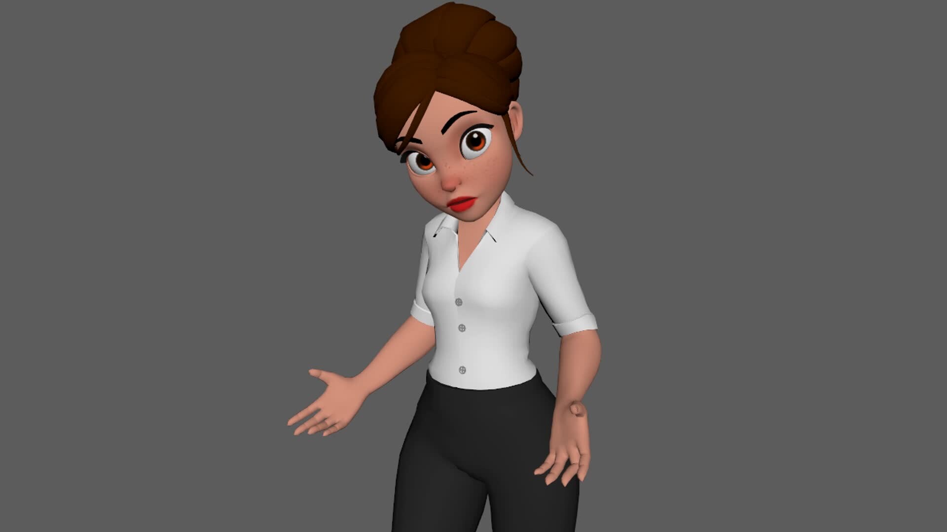 ArtStation - Waitress Animation (Facial/Lipsync practice)