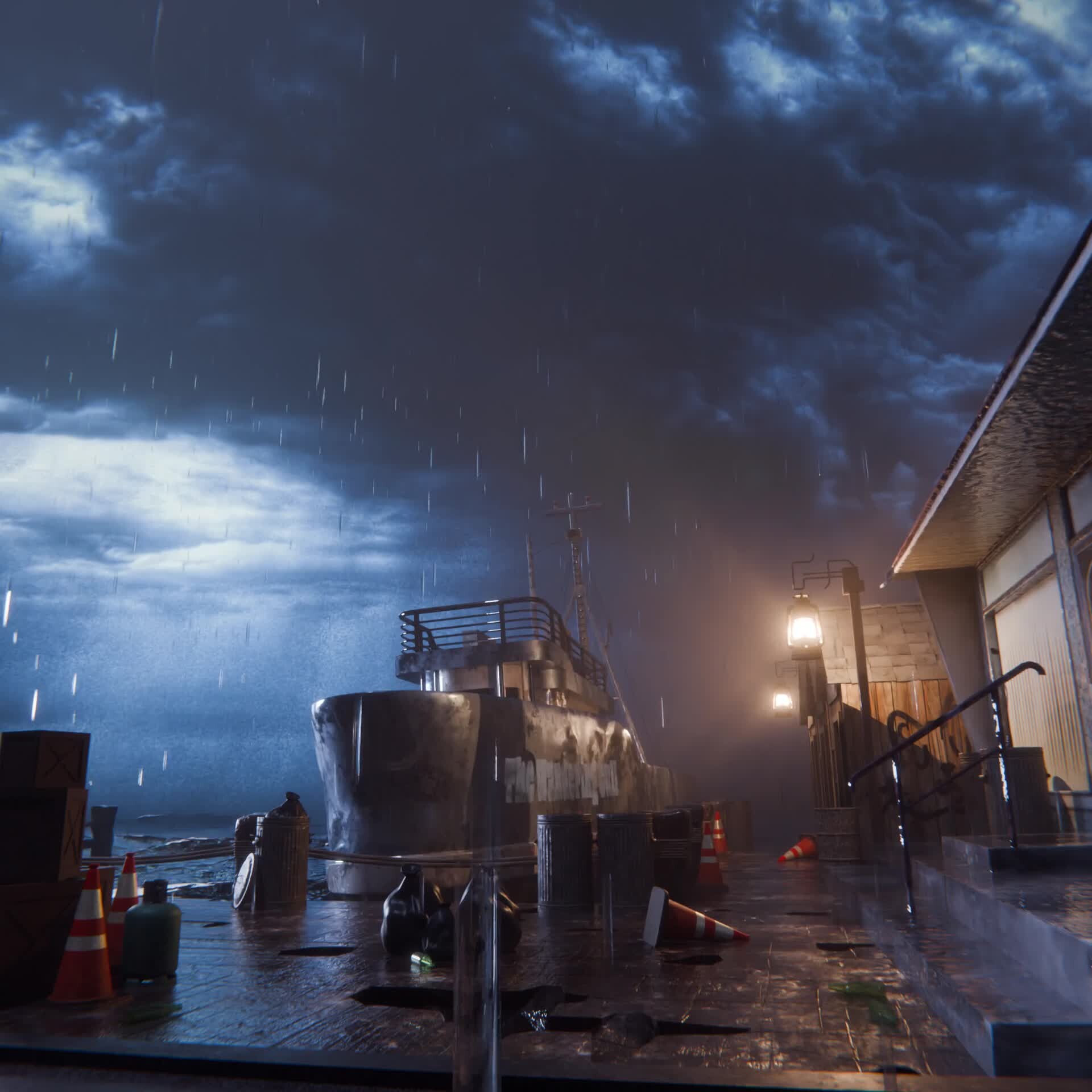 ArtStation - [3D Art] Game Environment Design: Stormy Docks