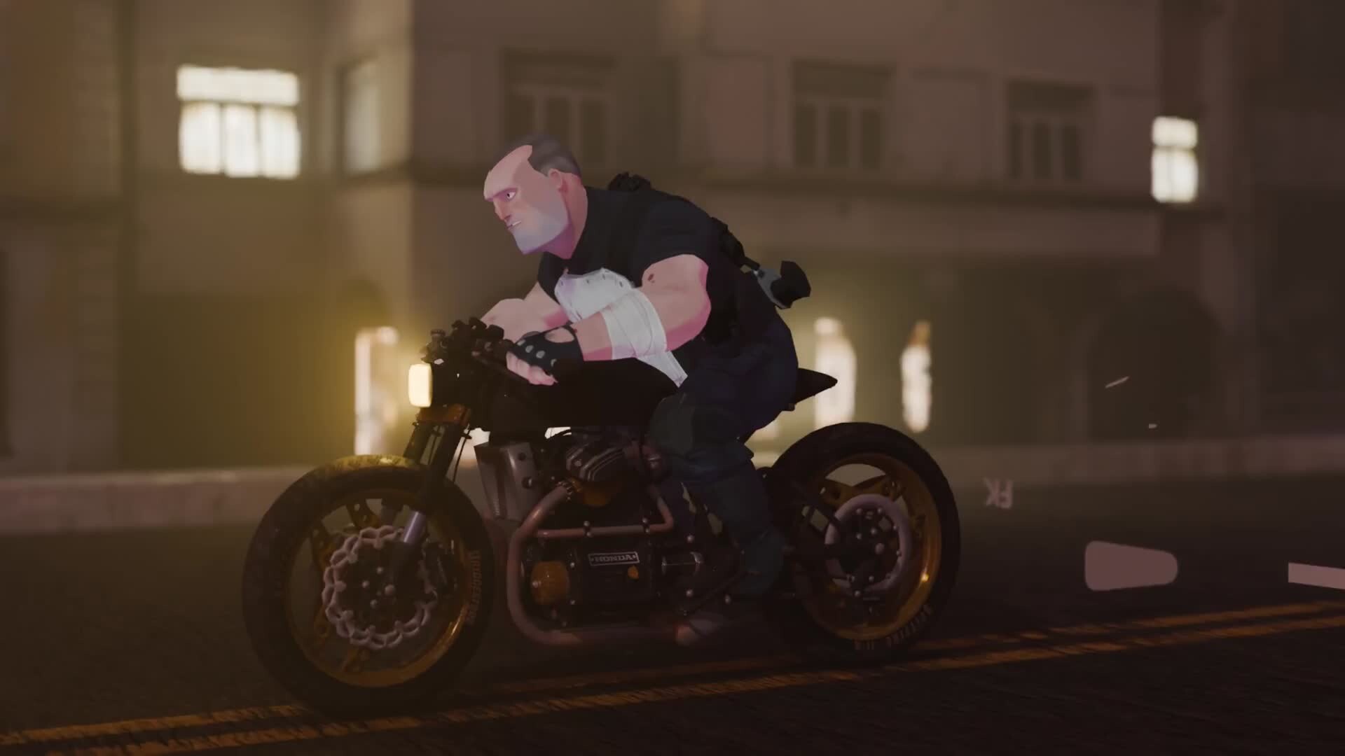 ArtStation - Motorbike ride Short animation.