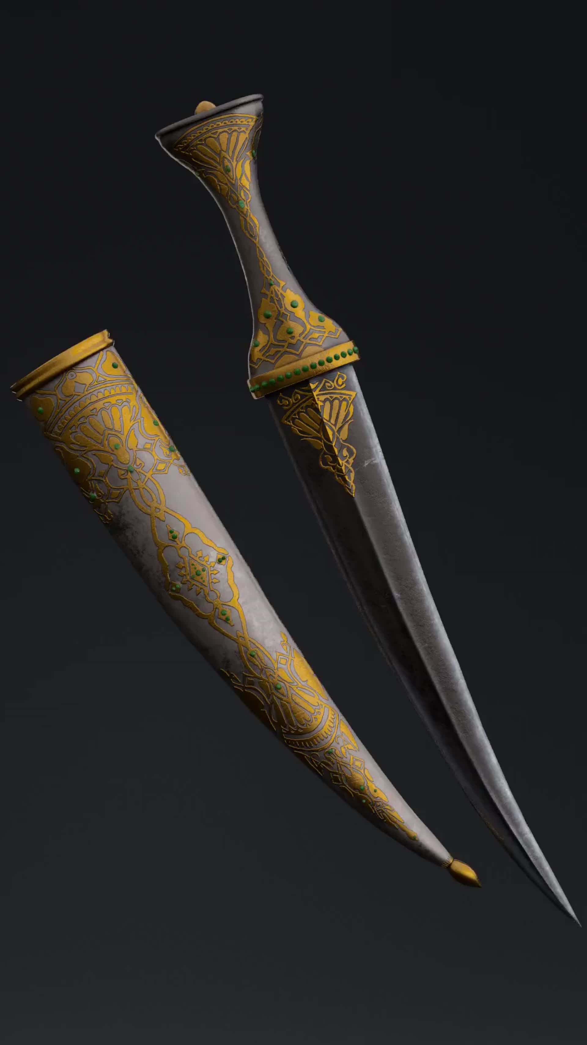 ArtStation - Gold Dagger Practice