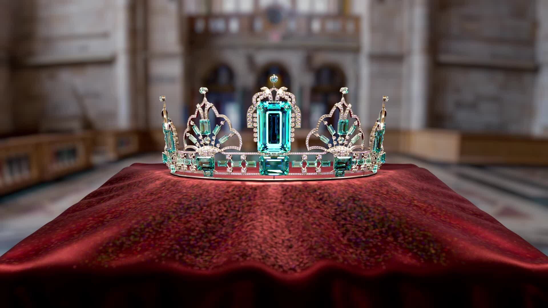 ArtStation - Queen Elizabeth's Brazilian aquamarine tiara