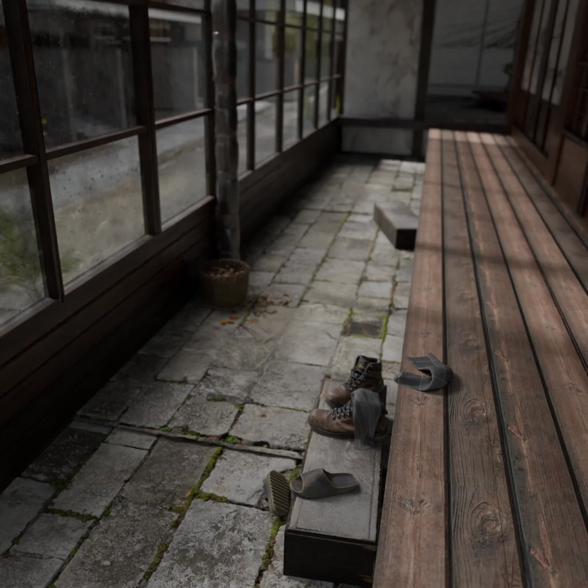 ArtStation - Japanese Corridor Interior Render