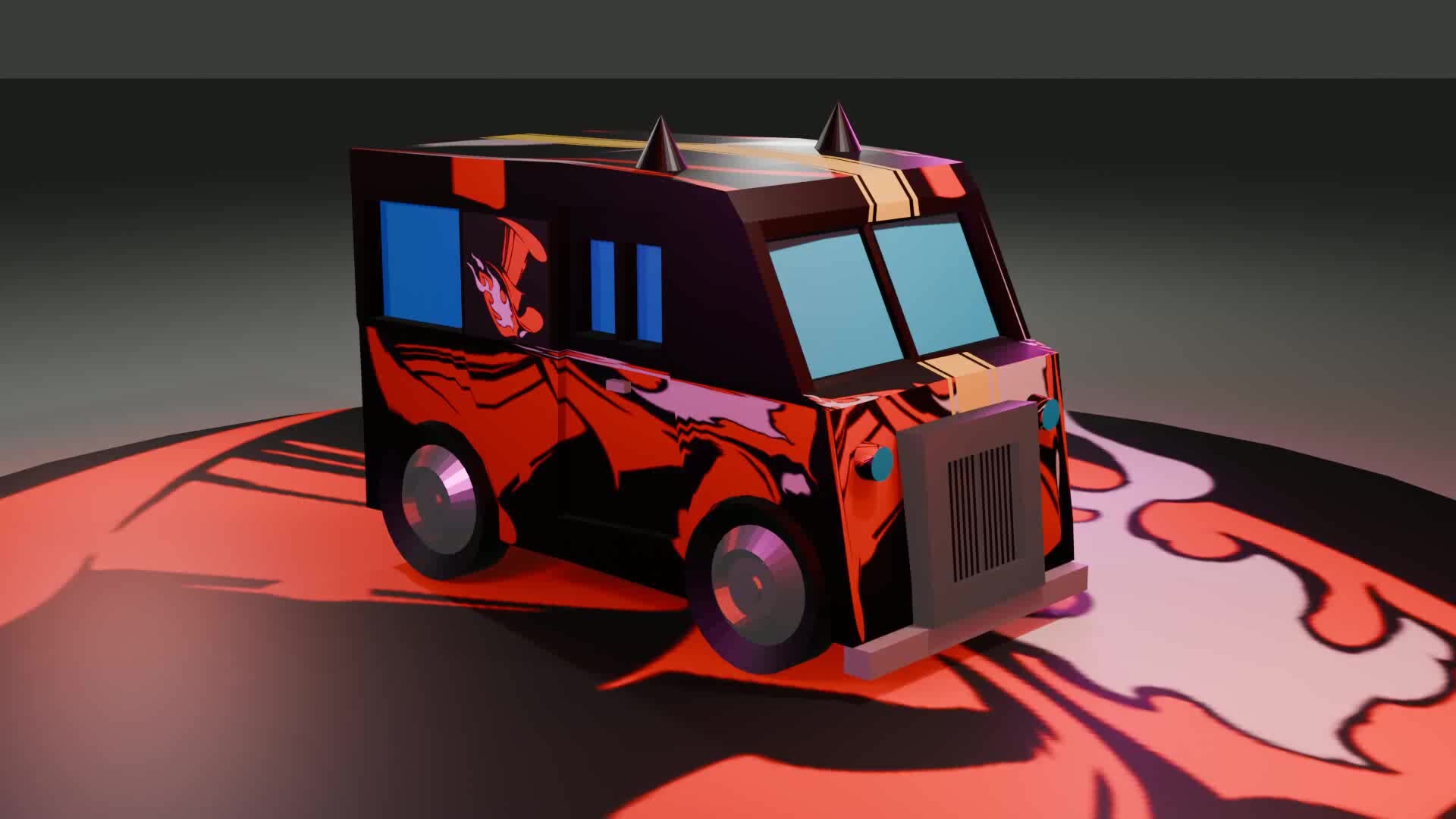ArtStation - Persona 5 Themed Van / Truck - Morgana Car (Beginner Model)