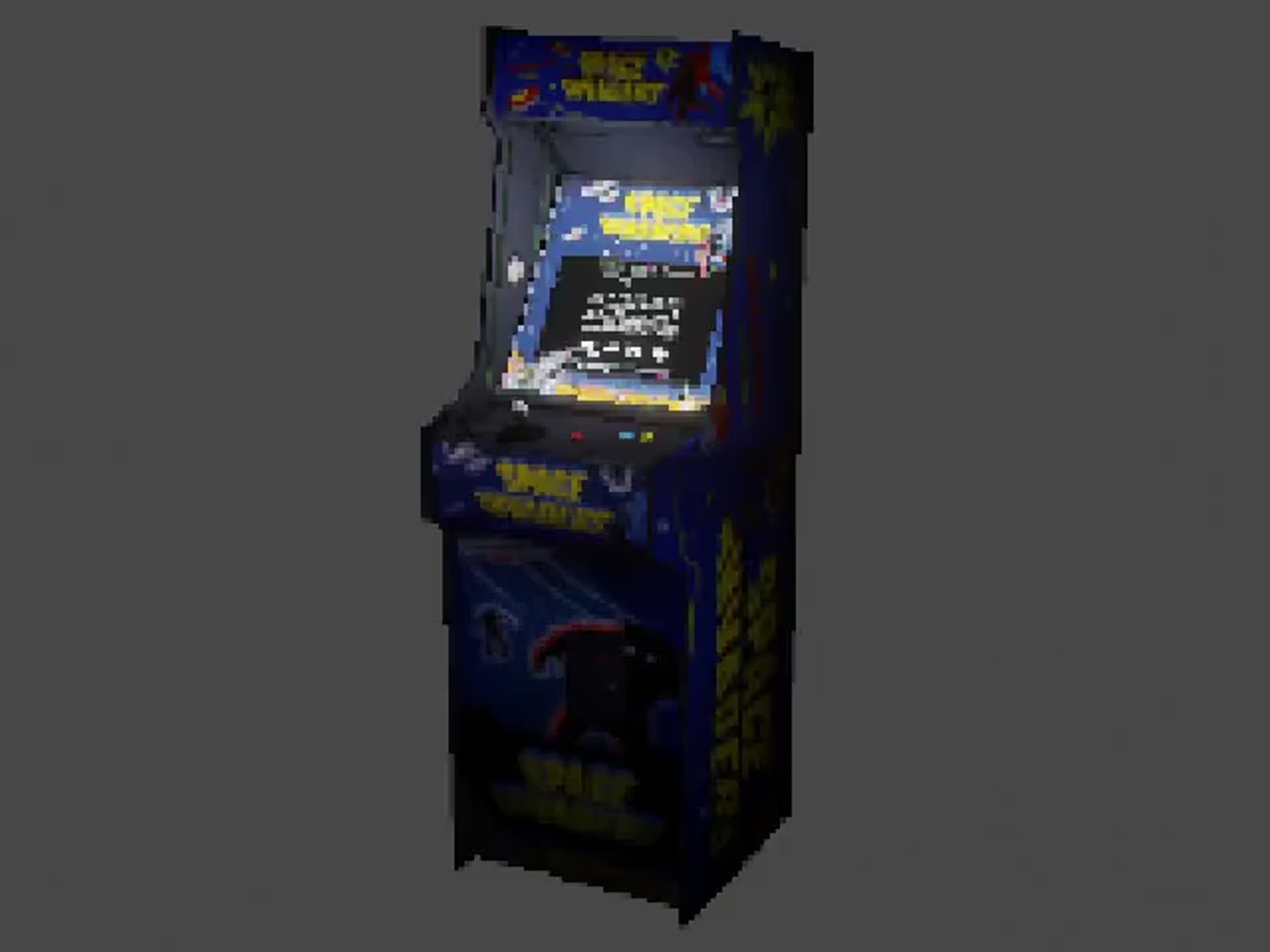 ArtStation - Space Invaders Arcade Machine PS1 Style