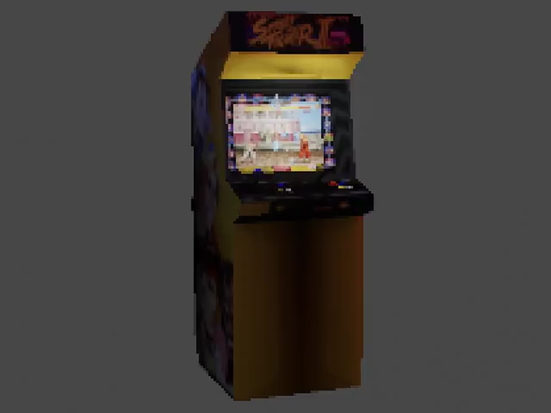 ArtStation - Street Fighter II Arcade Machine PS1 Style